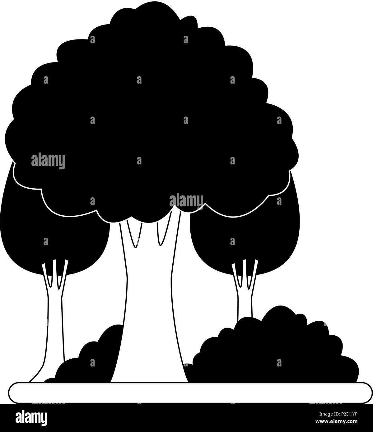 Bushes grass in spring Stock Vector Images - Alamy