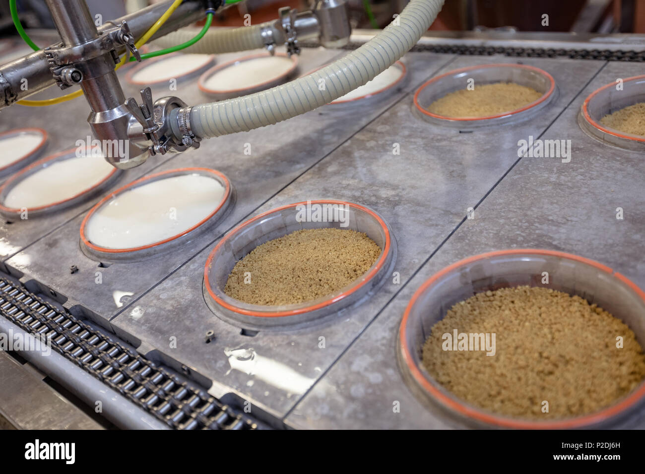 Close-up of food in the production line Stock Photo - Alamy