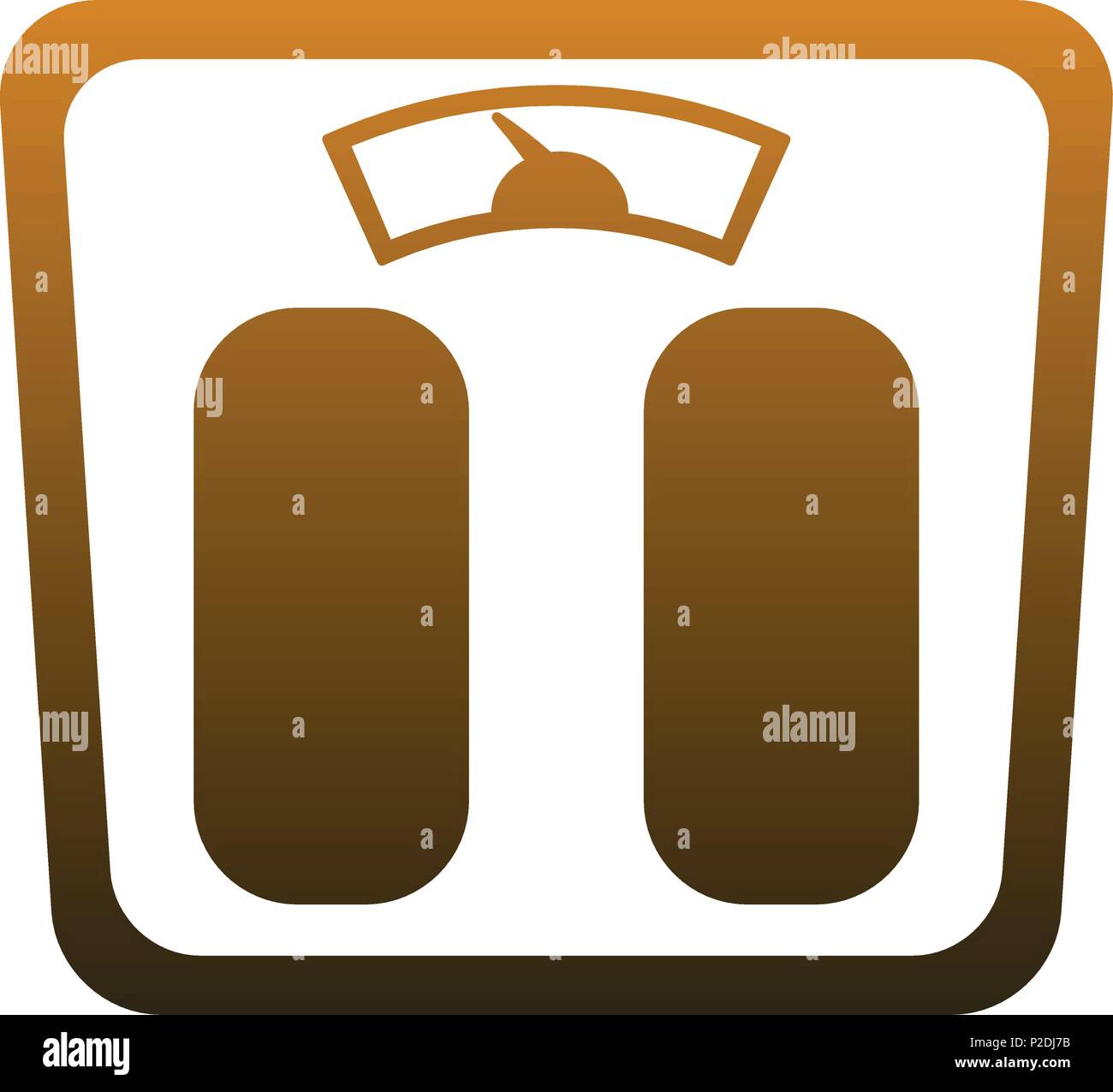 Body weight scale in orange lines Stock Vector Image & Art - Alamy