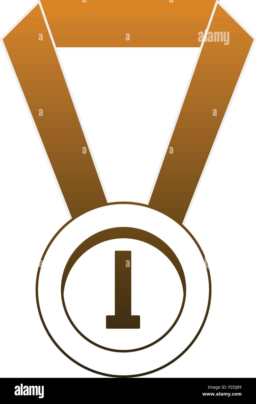 First place medal in orange lines Stock Vector Image & Art - Alamy