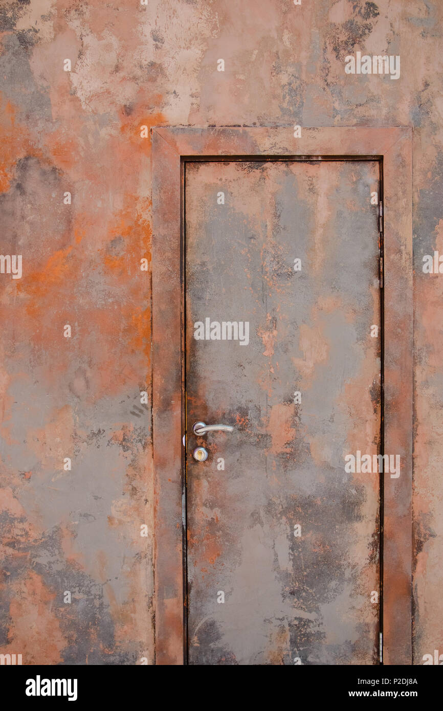 Rusty metal door, forming an effective abstract pattern Stock Photo - Alamy