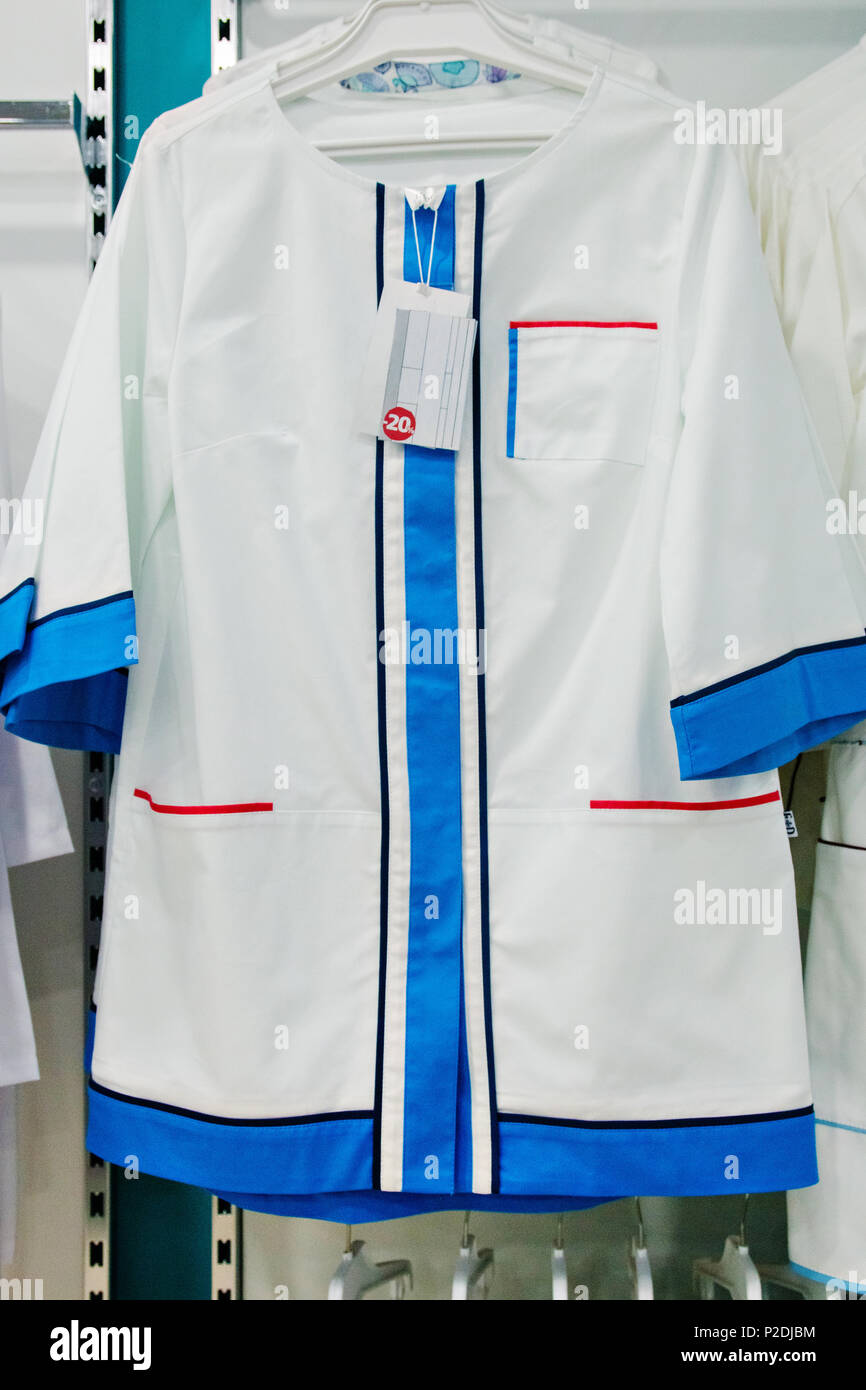 new medical clothing in the store Stock Photo - Alamy