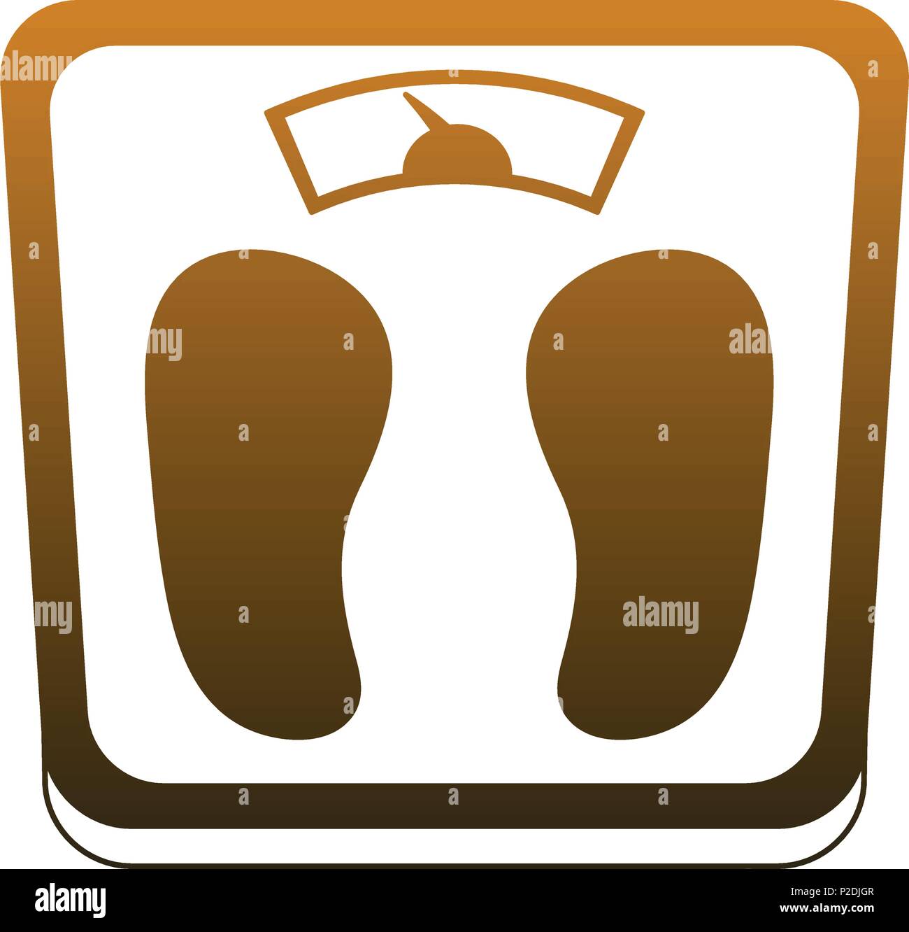 Body weight scale in orange lines Stock Vector Image & Art - Alamy