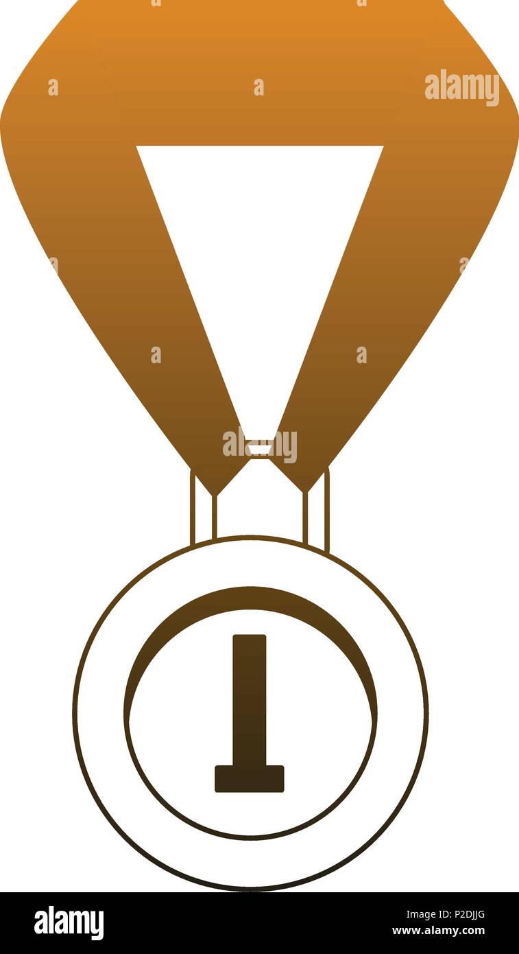 First place medal in orange lines Stock Vector Image & Art - Alamy