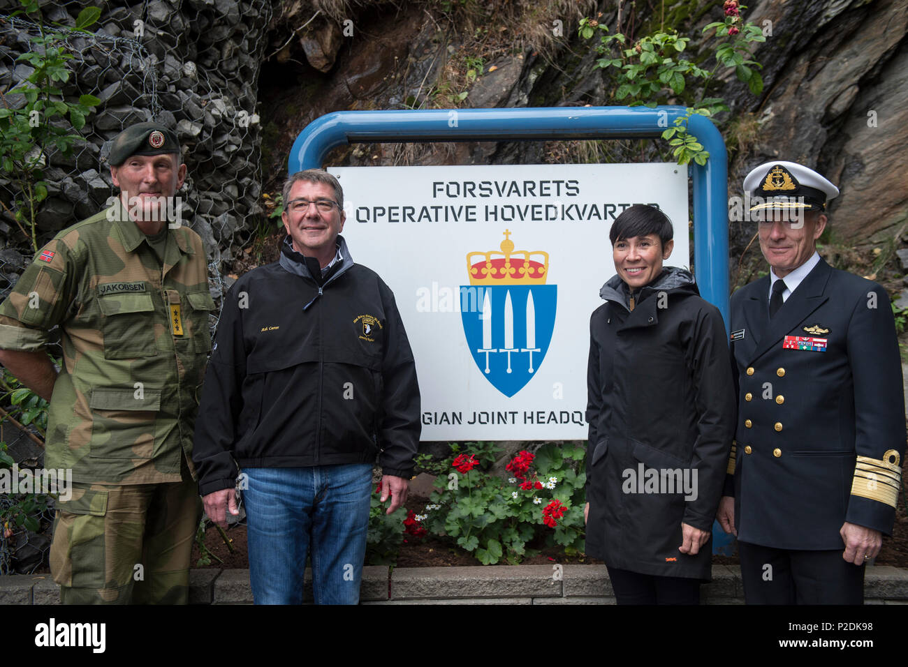 Secretary of Defense Ash Carter and Norwegian Minister of Defense Ine ...