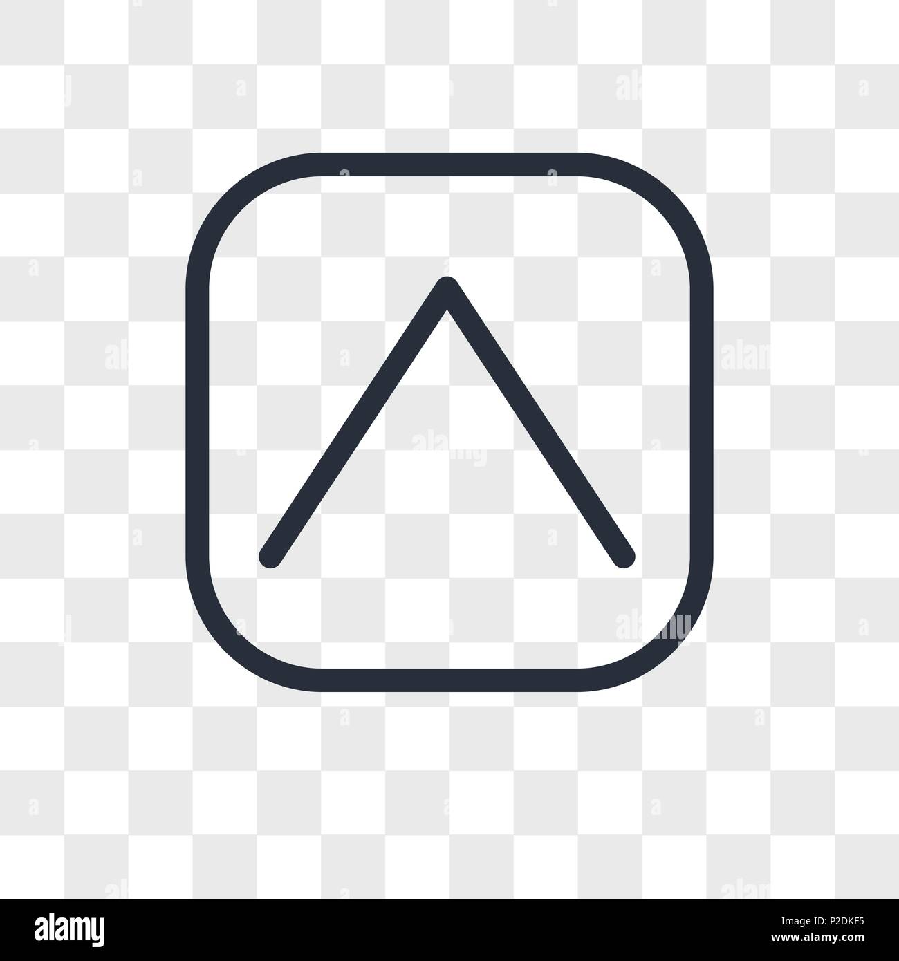 Up arrow vector icon isolated on transparent background, Up arrow logo ...