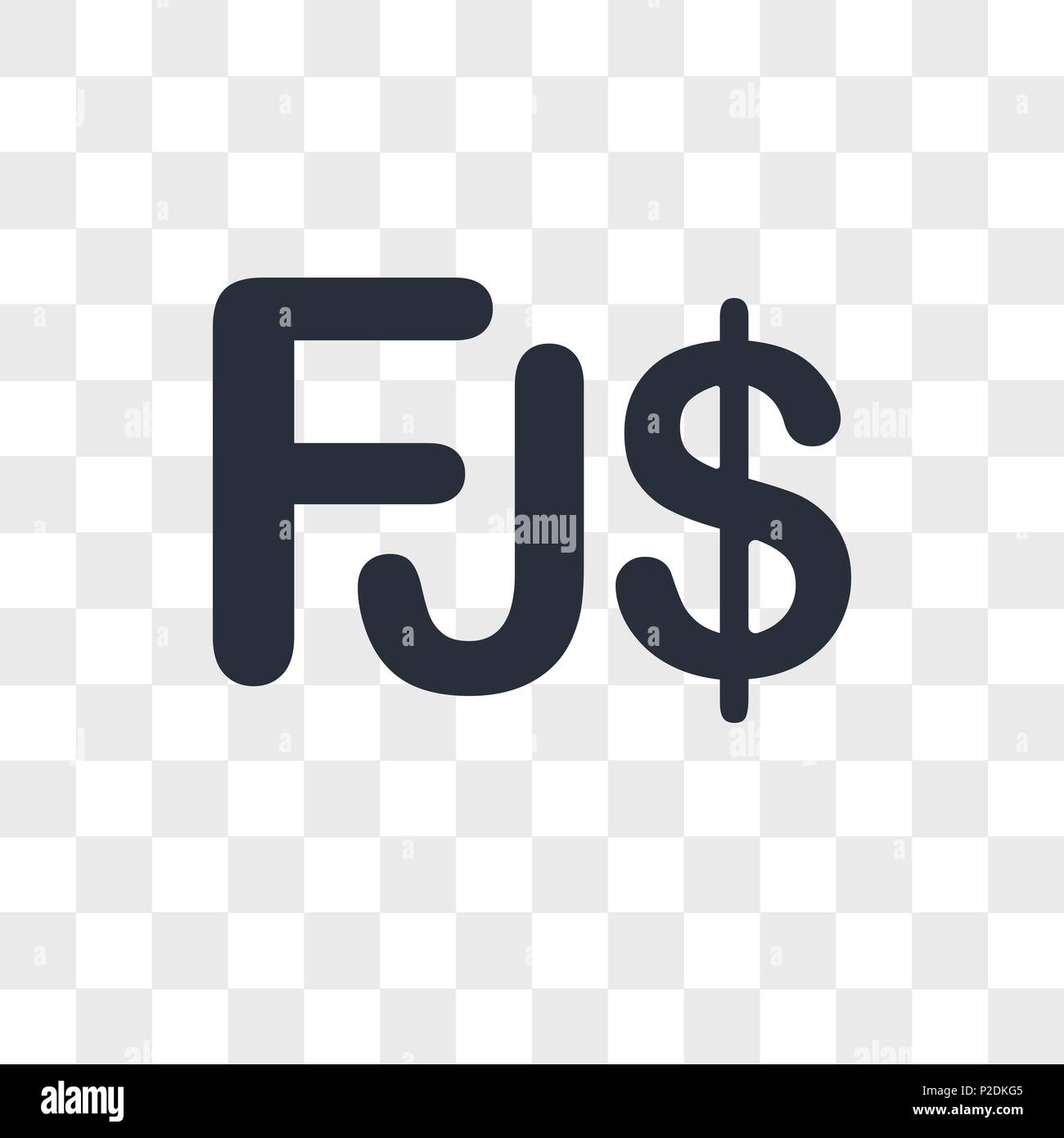 Fiji currency vector icon isolated on transparent background, Fiji ...