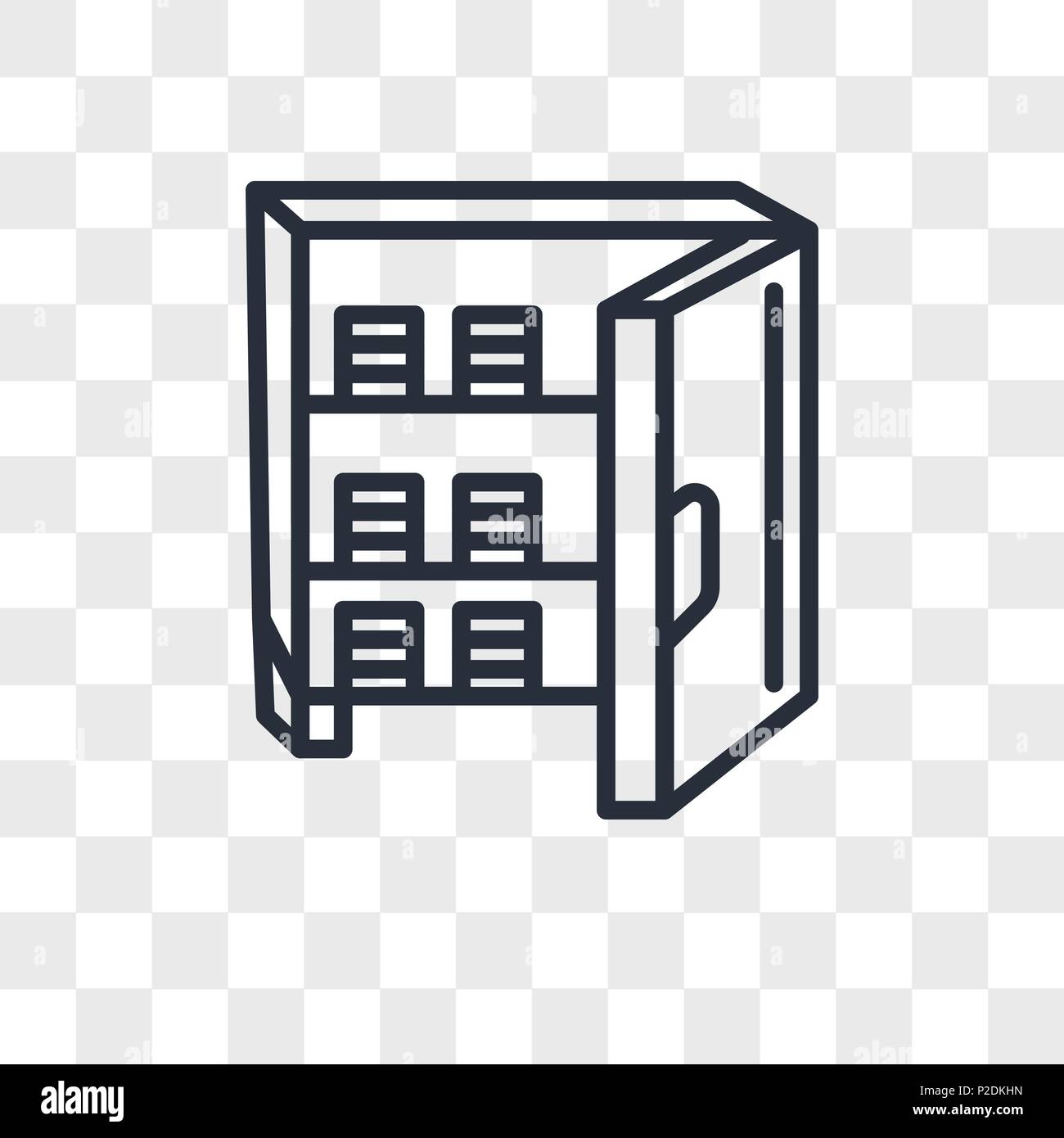 Strongbox vector icon isolated on transparent background, Strongbox ...