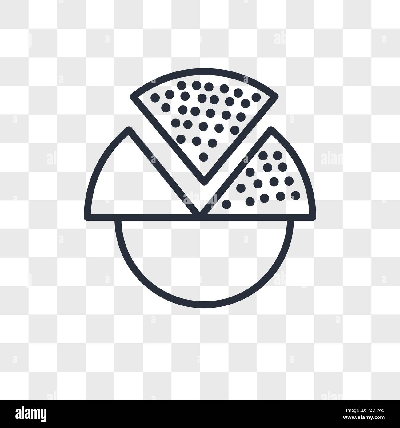 Pie chart vector icon isolated on transparent background, Pie chart ...