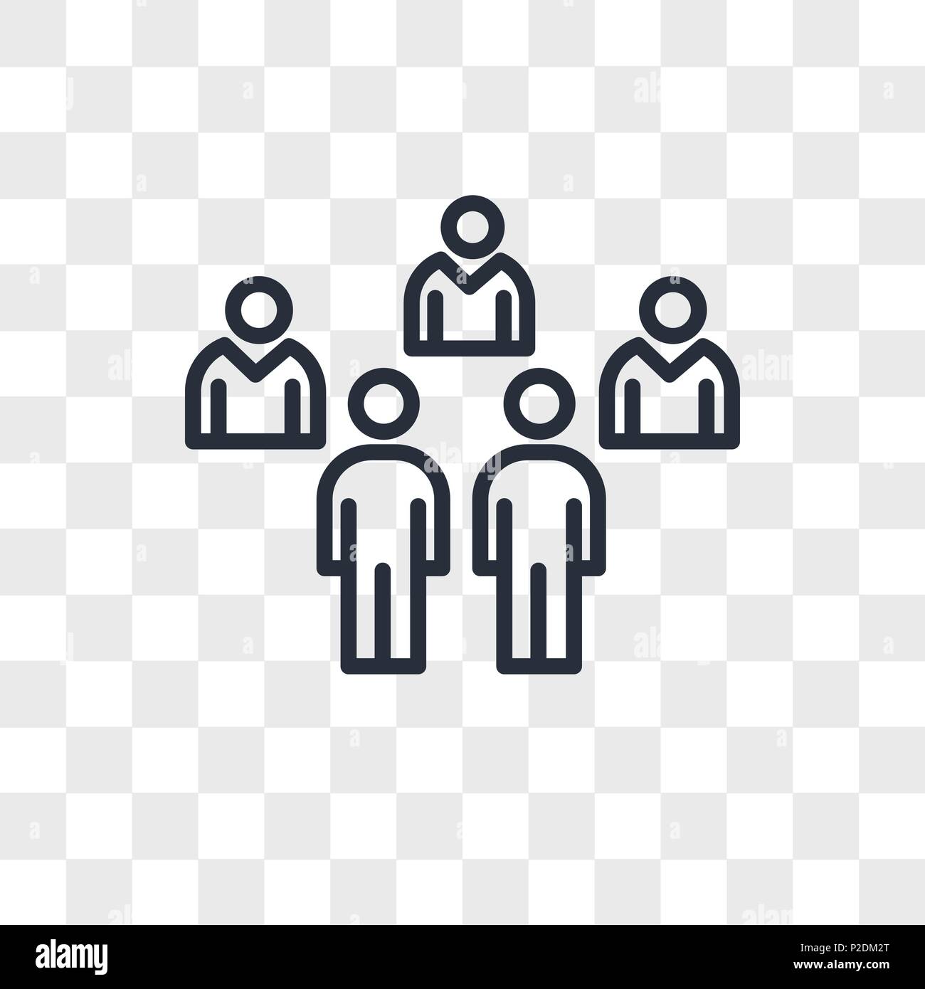 People vector icon isolated on transparent background, People logo ...