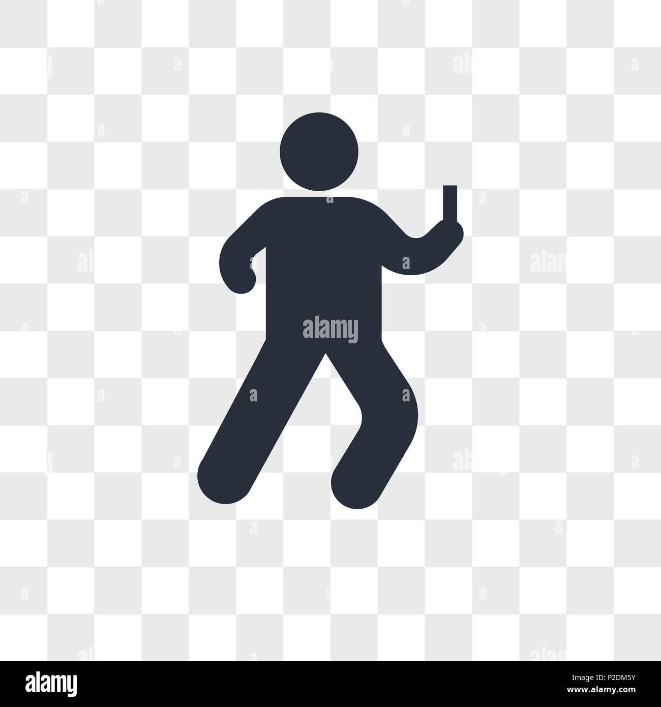 Watching smartphone vector icon isolated on transparent background ...