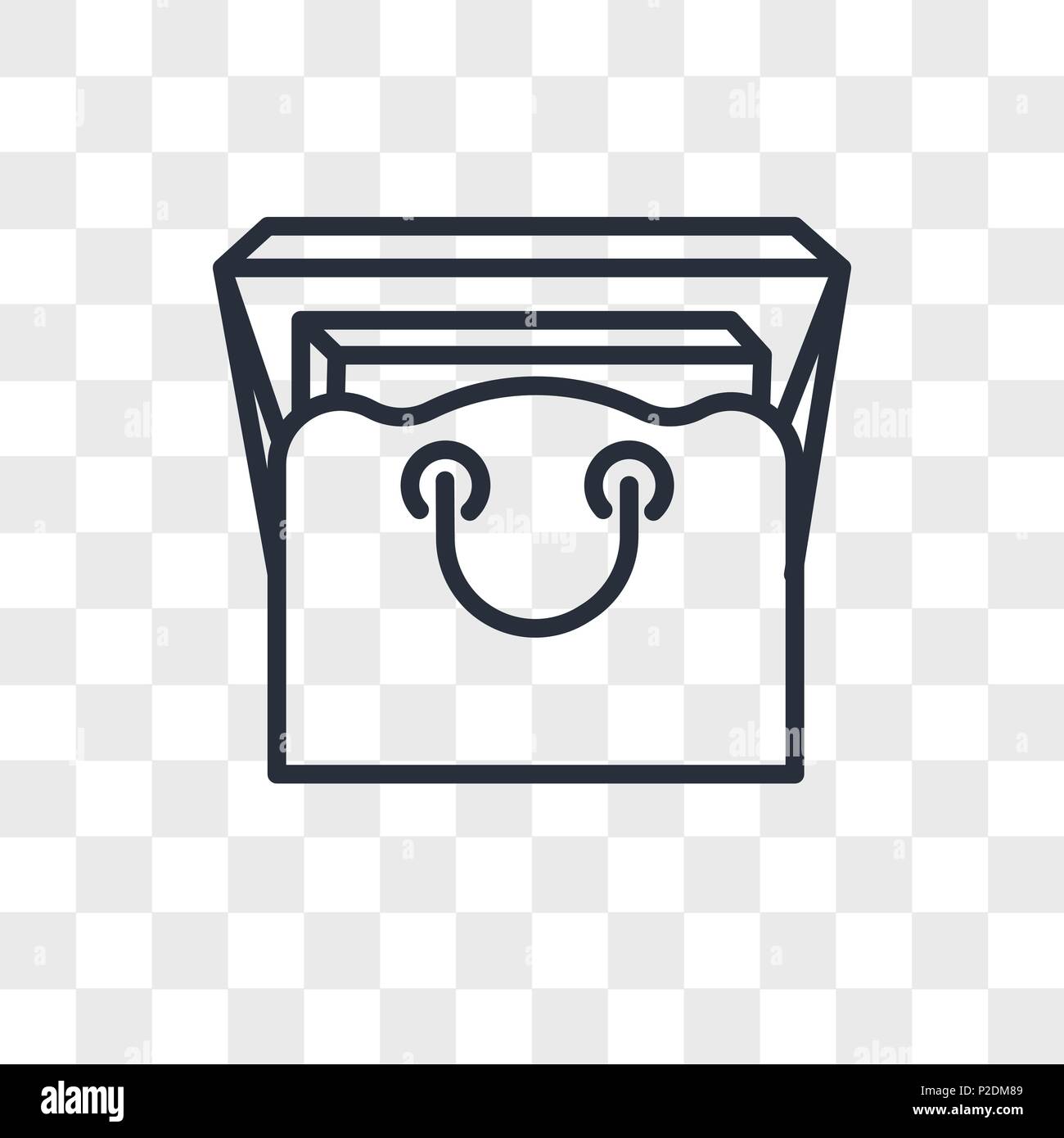 Bag vector icon isolated on transparent background, Bag logo concept ...