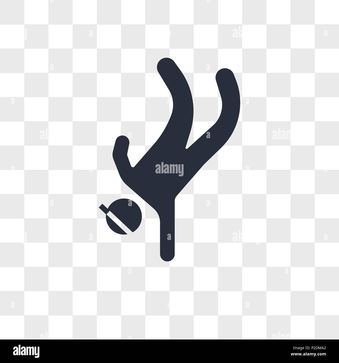 Breakdancing vector icon isolated on transparent background ...
