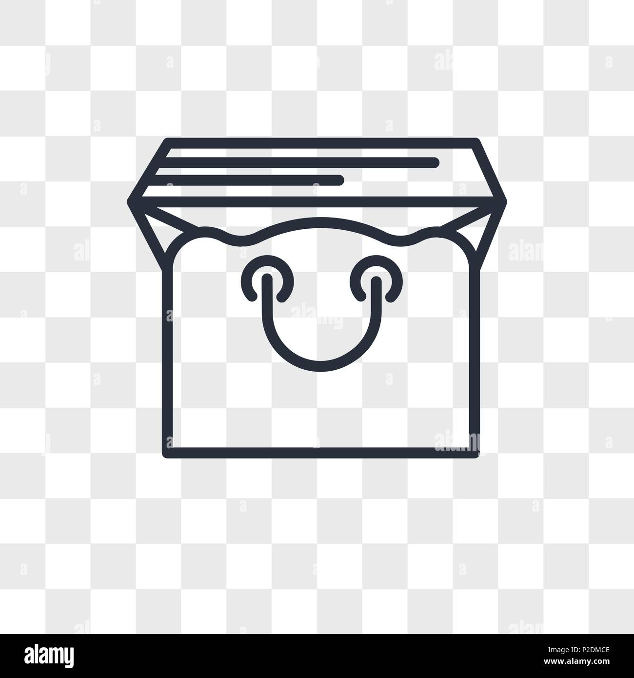 Bag vector icon isolated on transparent background, Bag logo concept ...