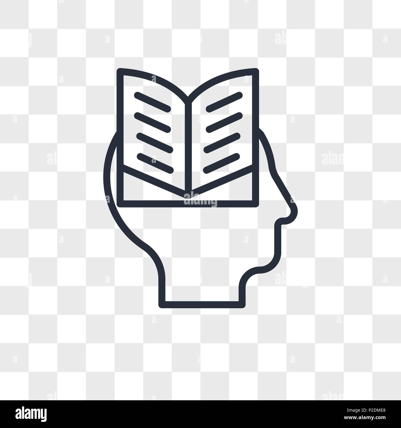 Intellectual vector icon isolated on transparent background ...