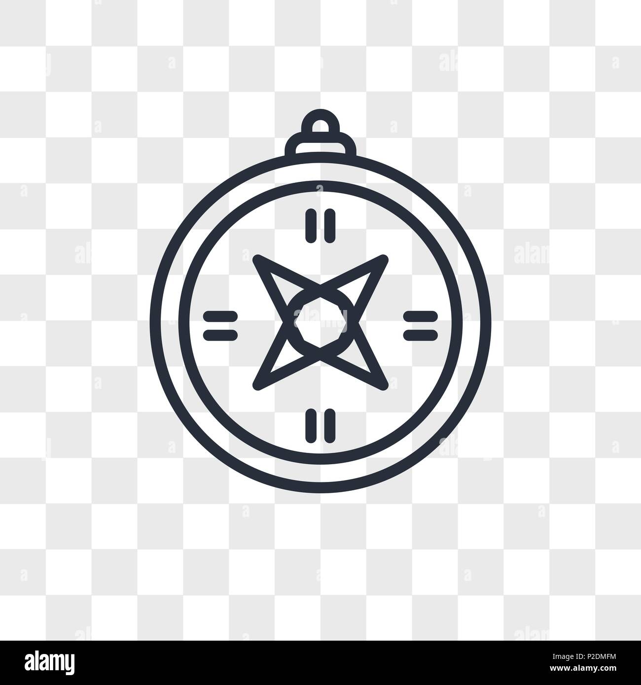 Compass vector icon isolated on transparent background, Compass logo ...