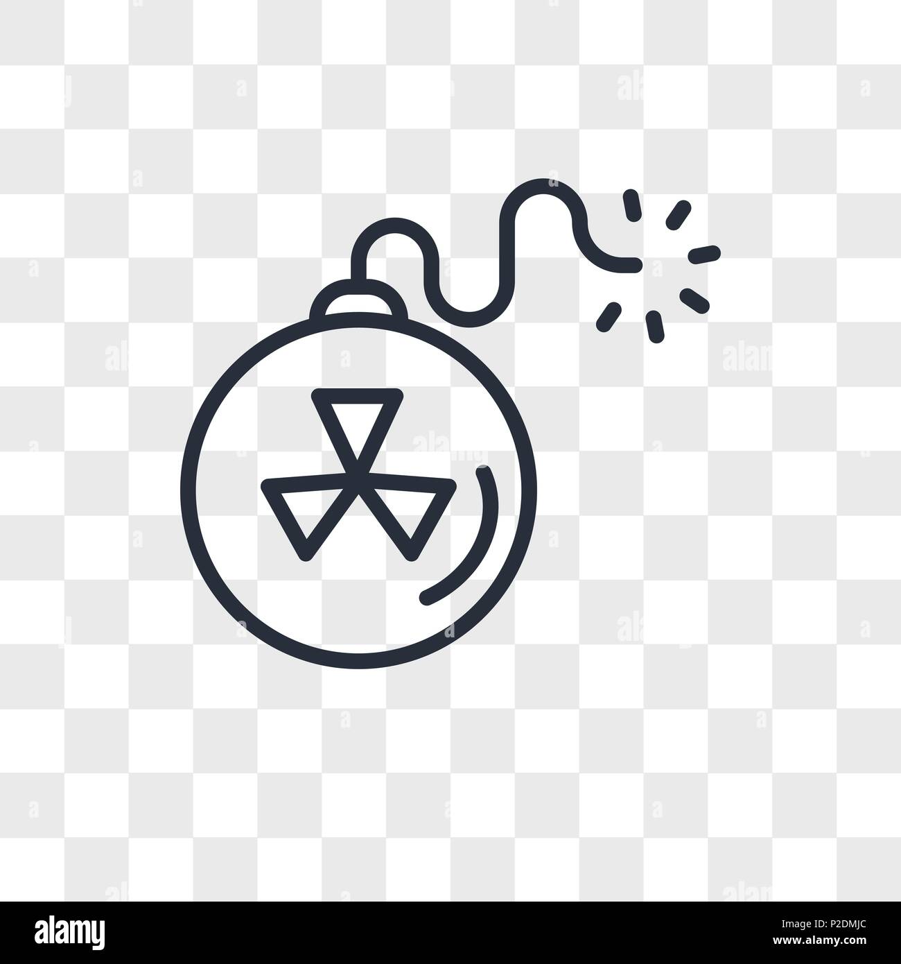 Bomb vector icon isolated on transparent background, Bomb logo concept ...