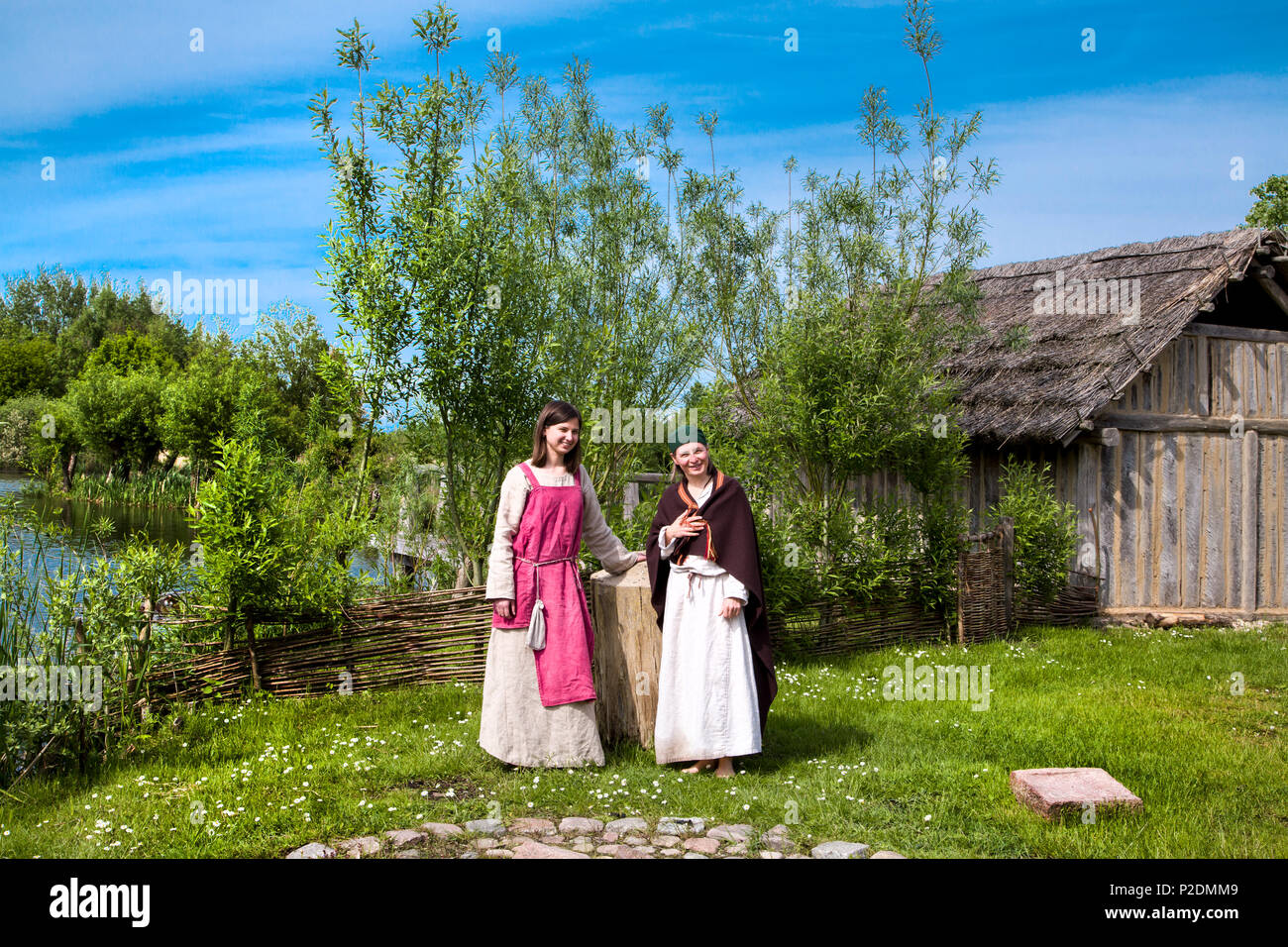 Women in traditional clothes, Wallmuseum, Oldenburg, Baltic Coast ...