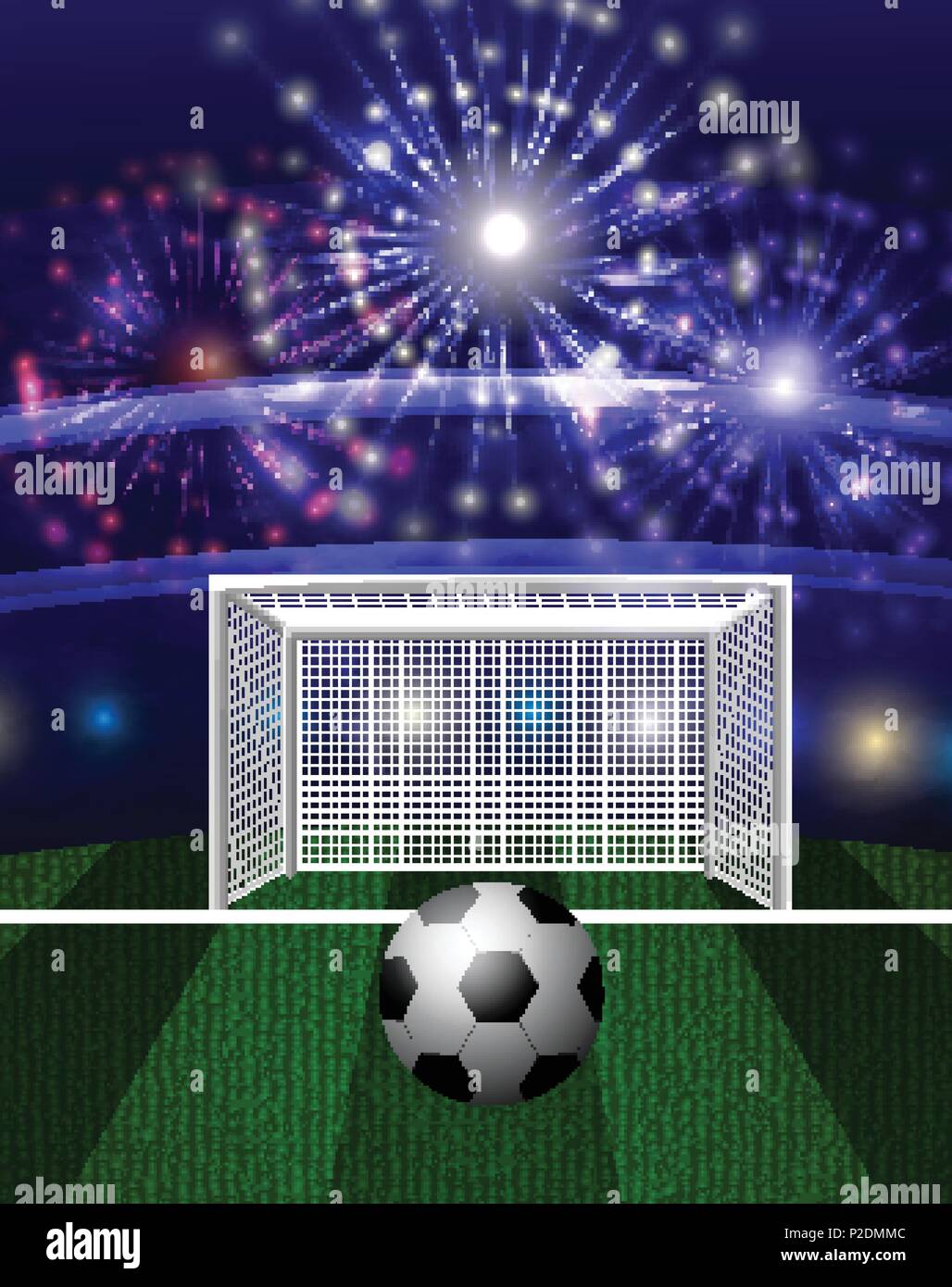 Football arena with a soccer ball Stock Vector Image & Art - Alamy
