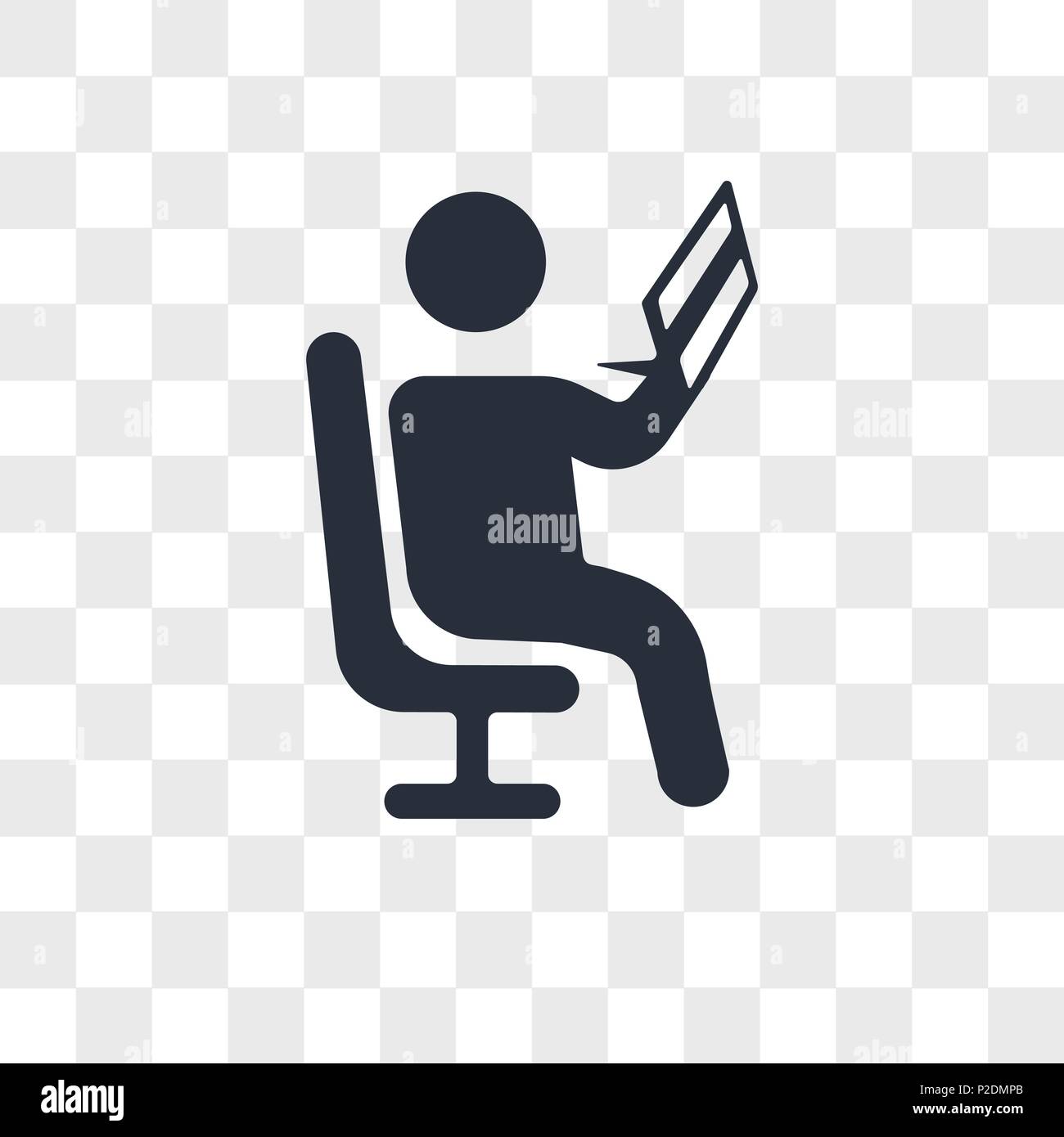 Reading book vector icon isolated on transparent background, Reading ...