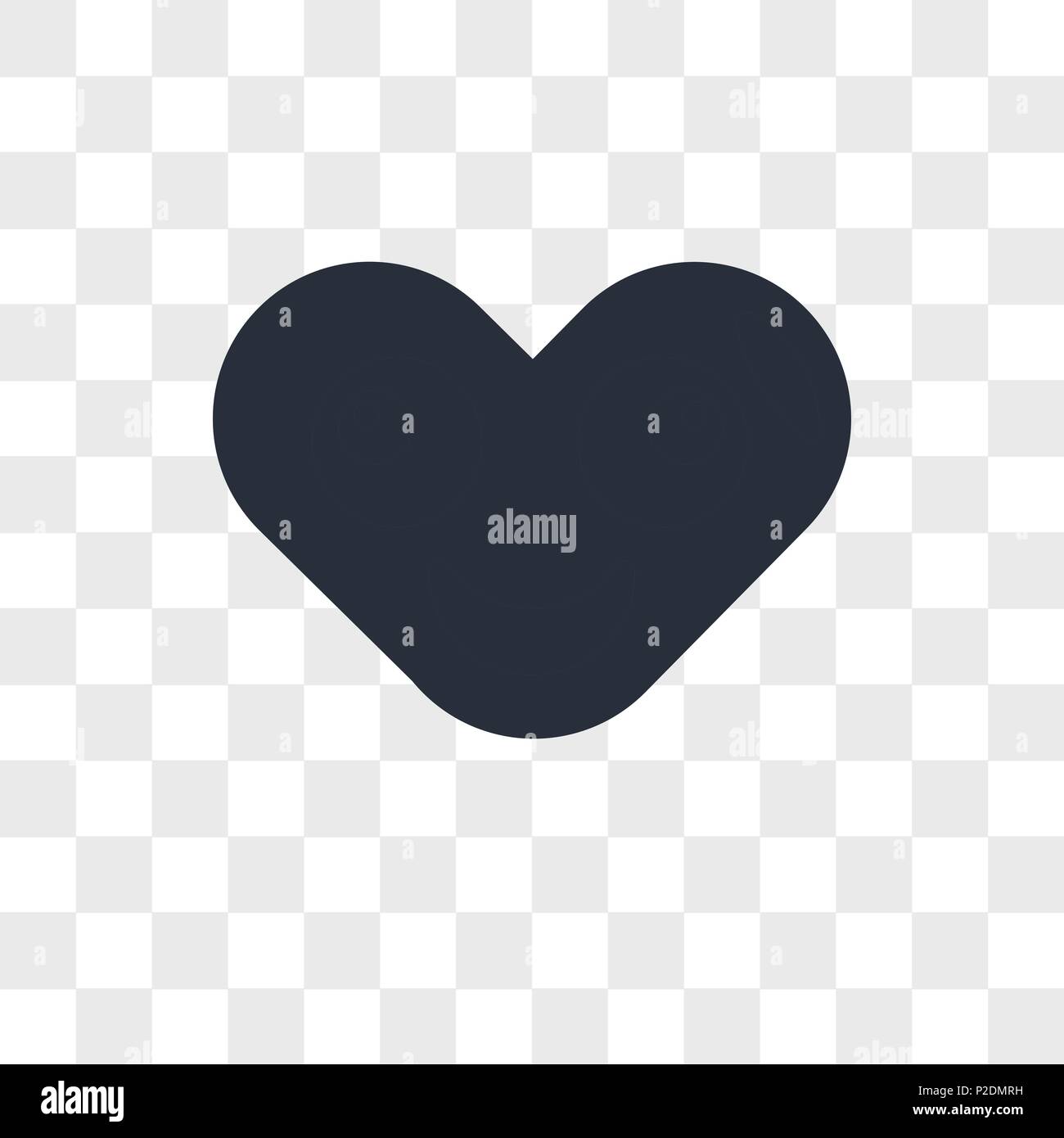 Heart vector icon isolated on transparent background, Heart logo ...