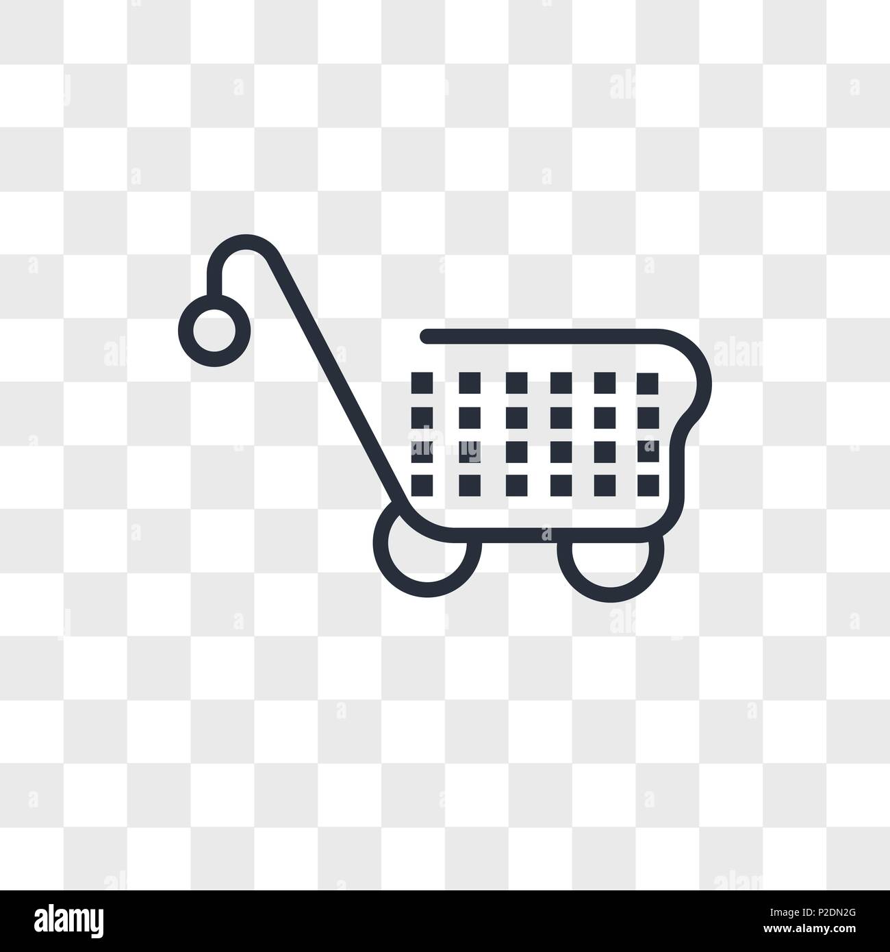 Cart vector icon isolated on transparent background, Cart logo concept ...