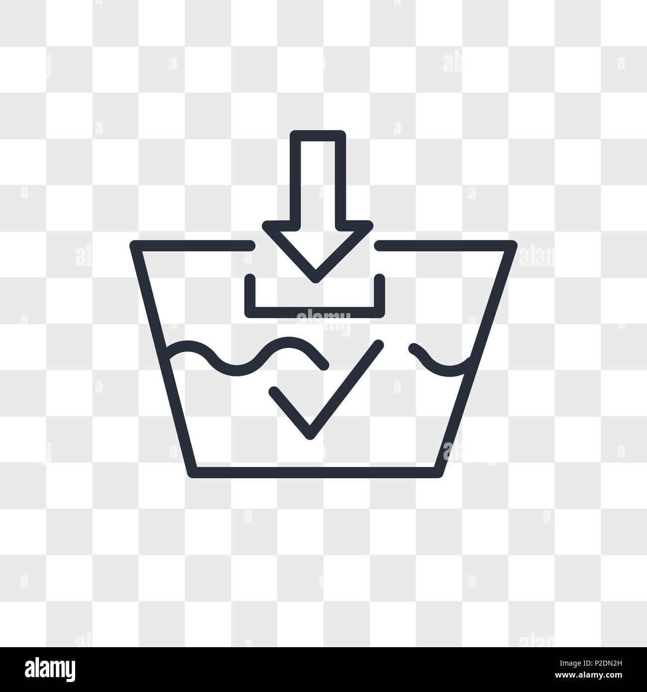 washable vector icon isolated on transparent background, washable logo ...