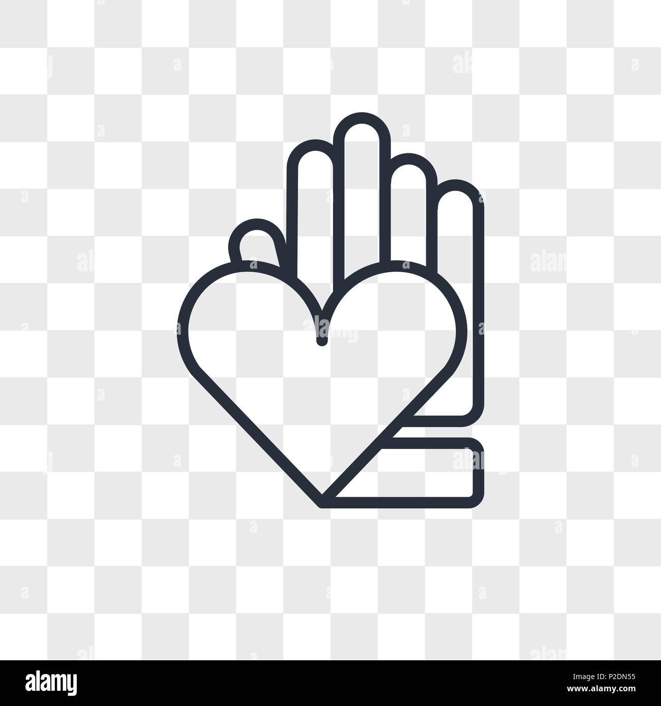 Hand vector icon isolated on transparent background, Hand logo concept ...