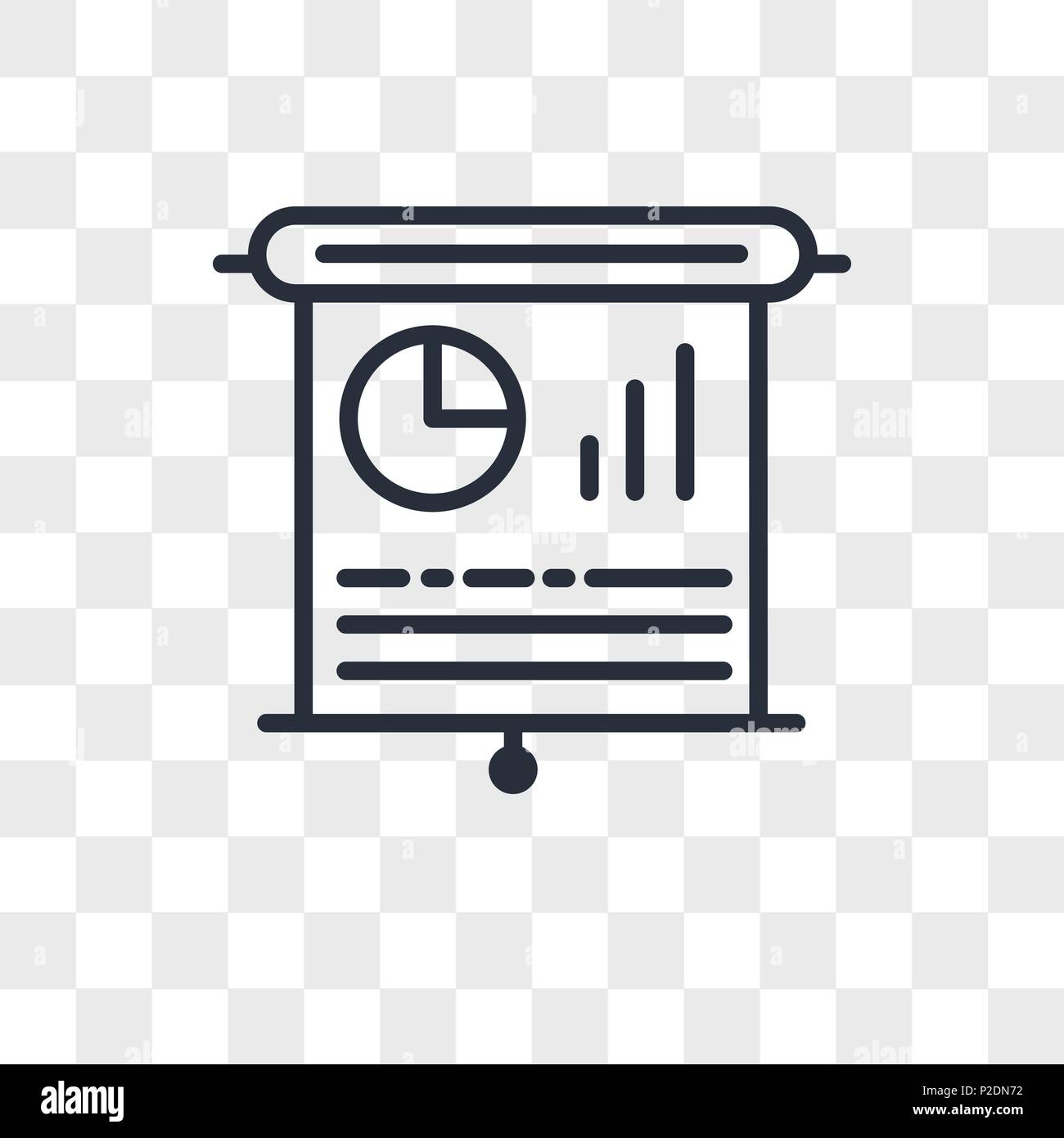 Presentation vector icon isolated on transparent background ...