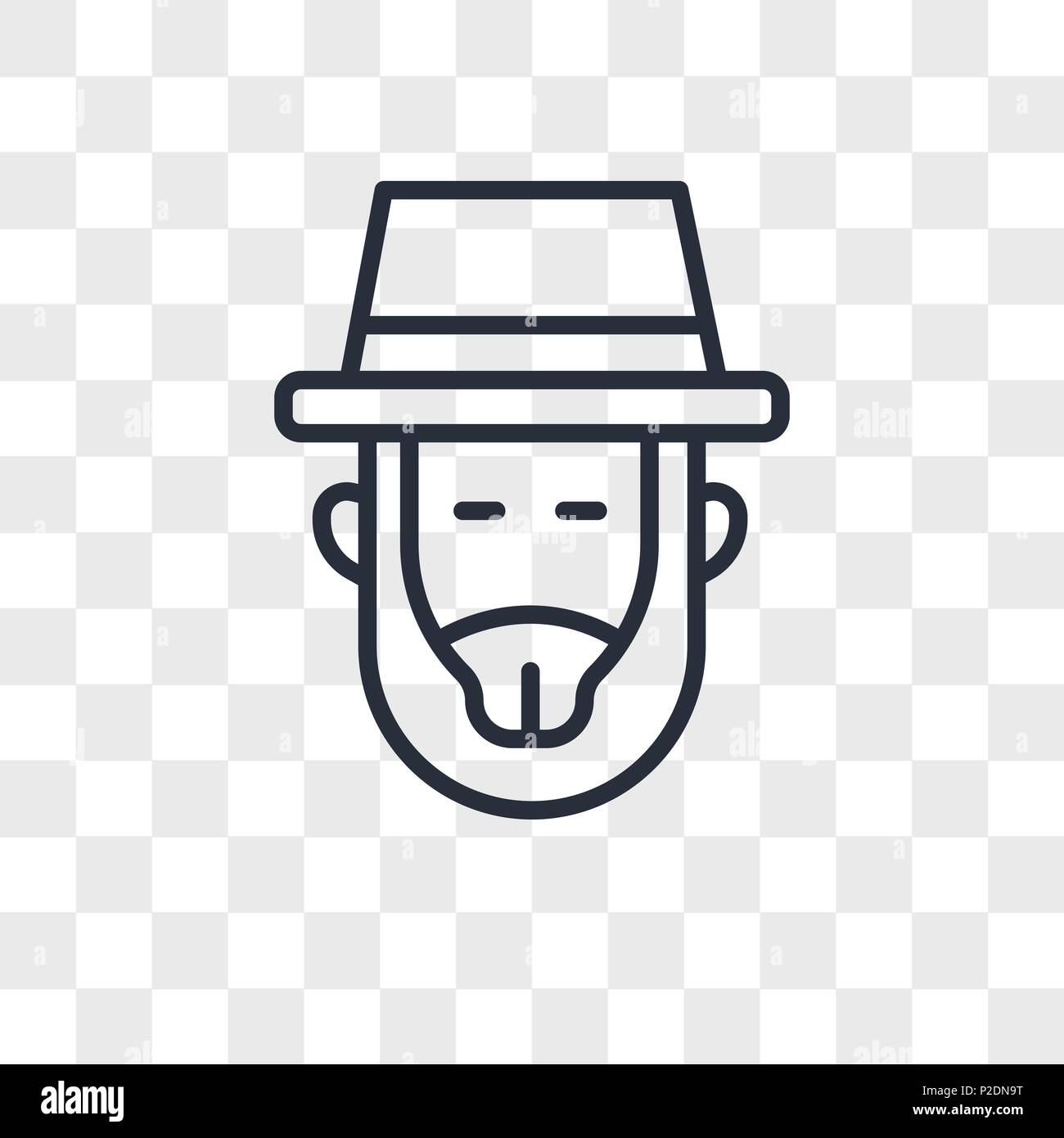 Rabbi vector icon isolated on transparent background, Rabbi logo ...