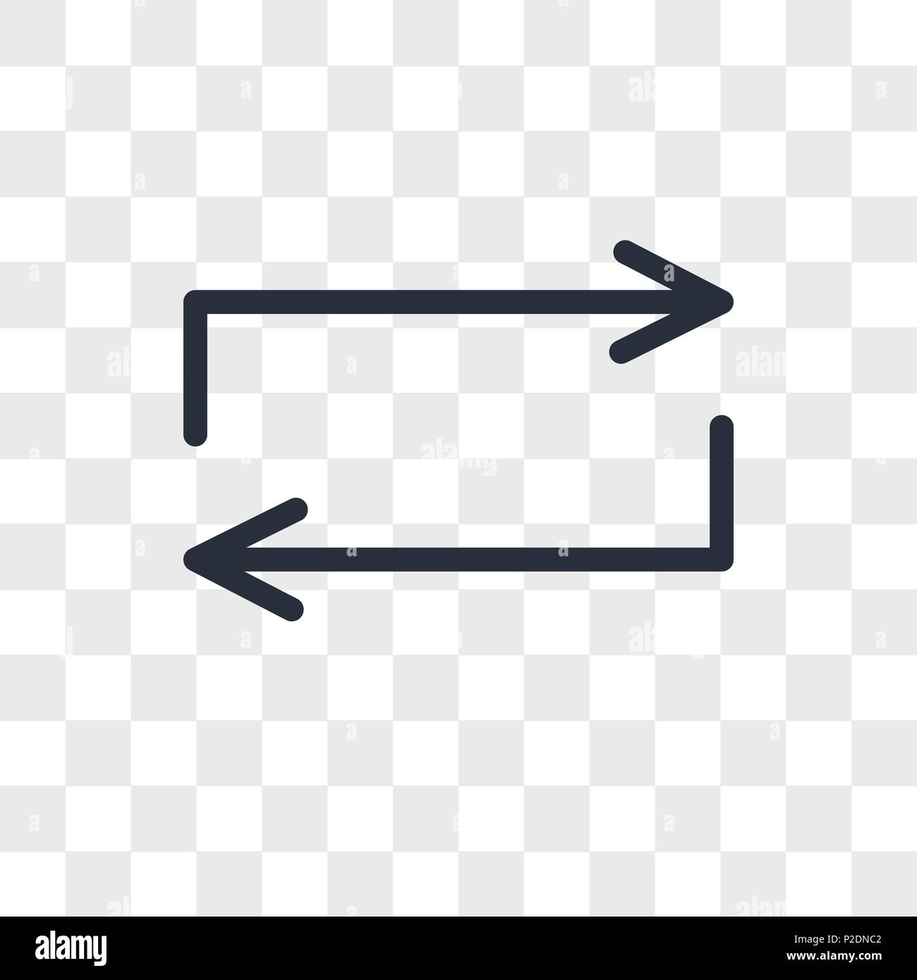 Repeat vector icon isolated on transparent background, Repeat logo ...