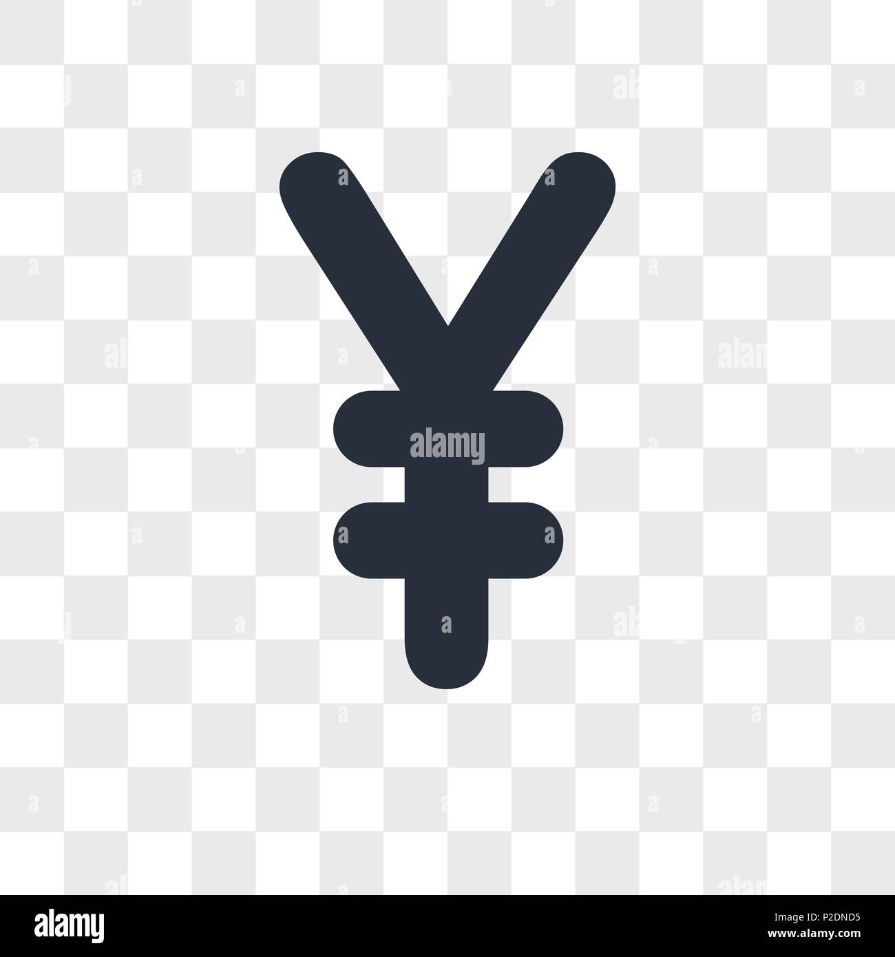 China currency vector icon isolated on transparent background, China ...