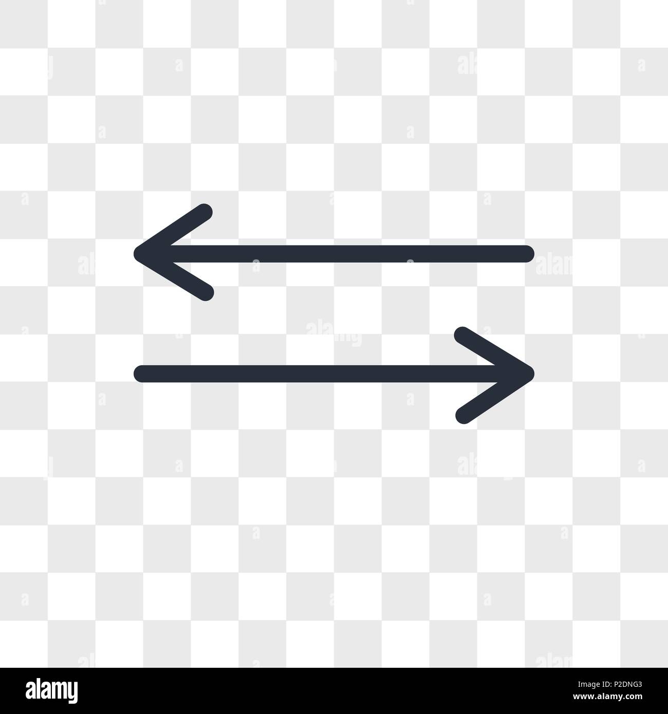 Horizontal arrows vector icon isolated on transparent background ...