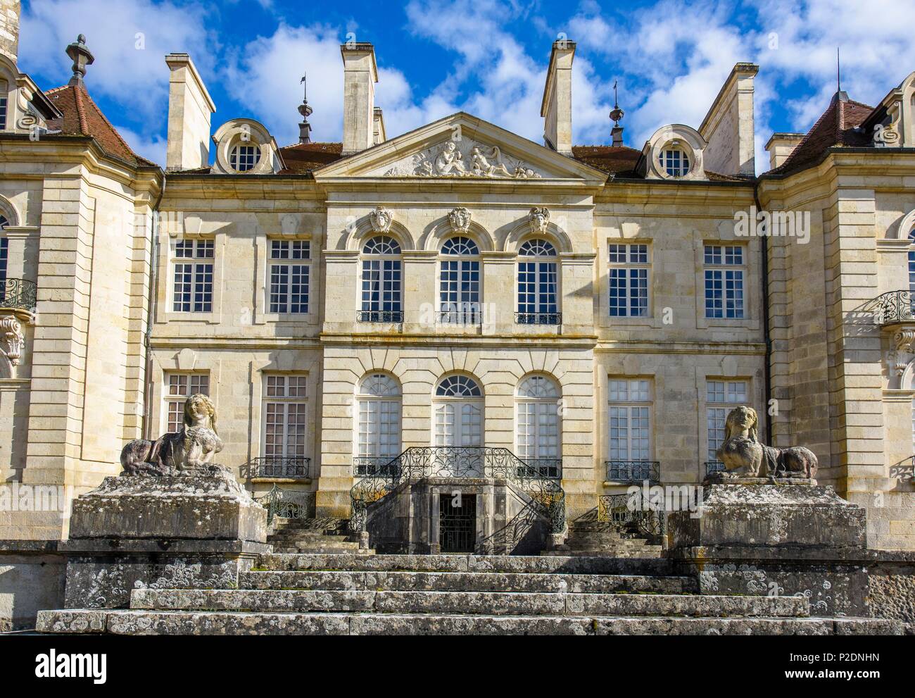 France, Cote-d'Or, Talmay, the castle of Talmay is a classic 18th ...