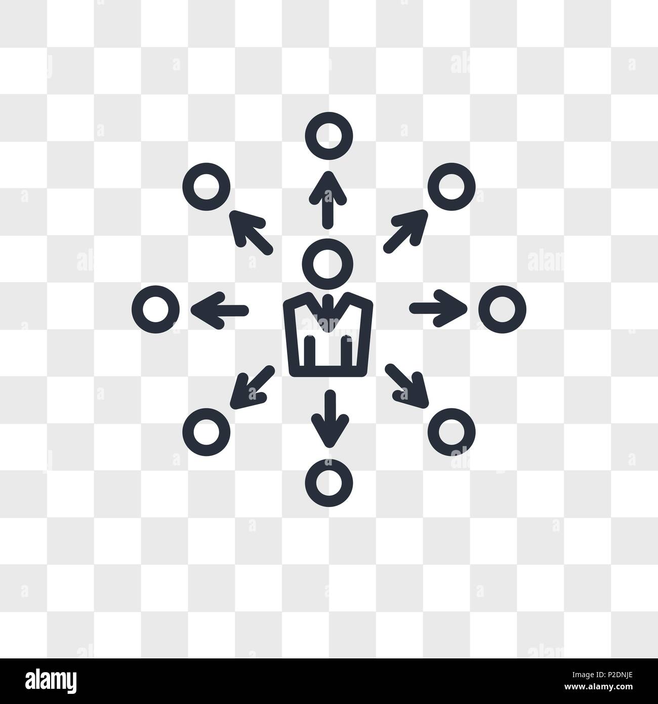 self management vector icon isolated on transparent background, self ...