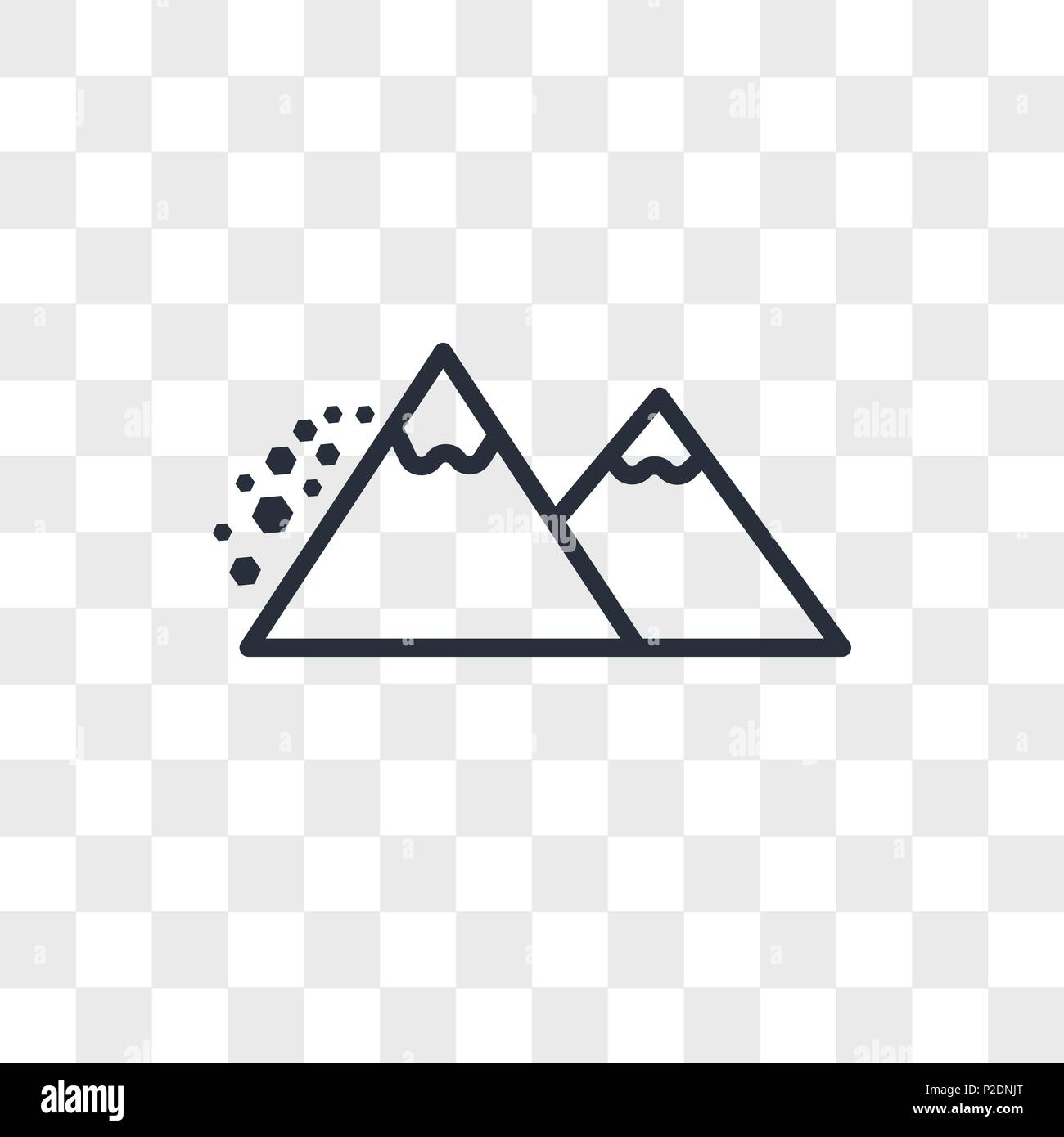 avalanche vector icon isolated on transparent background, avalanche ...