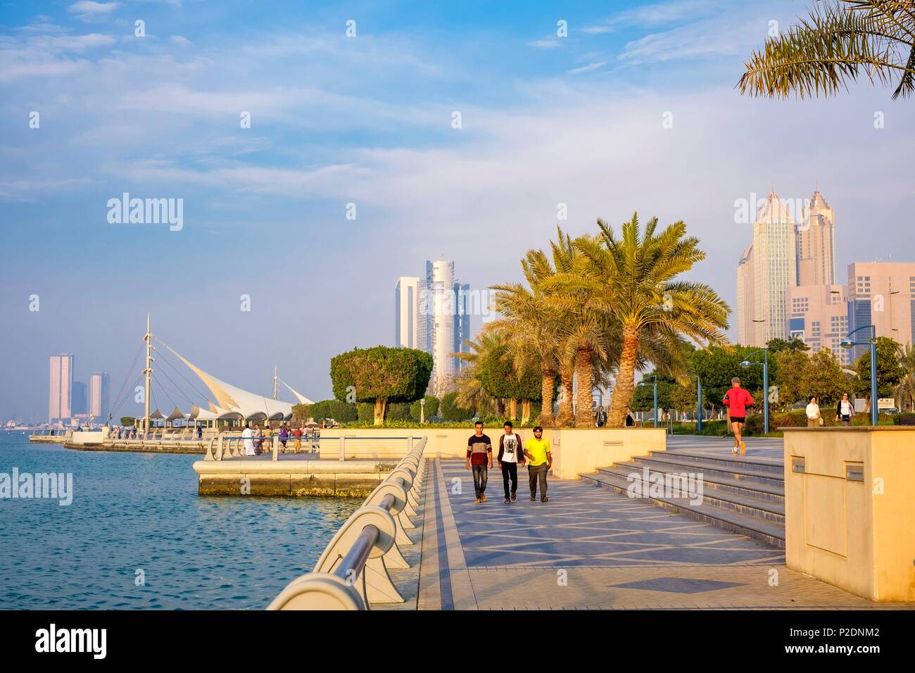 Corniche abu dhabi walking hi-res stock photography and images - Alamy