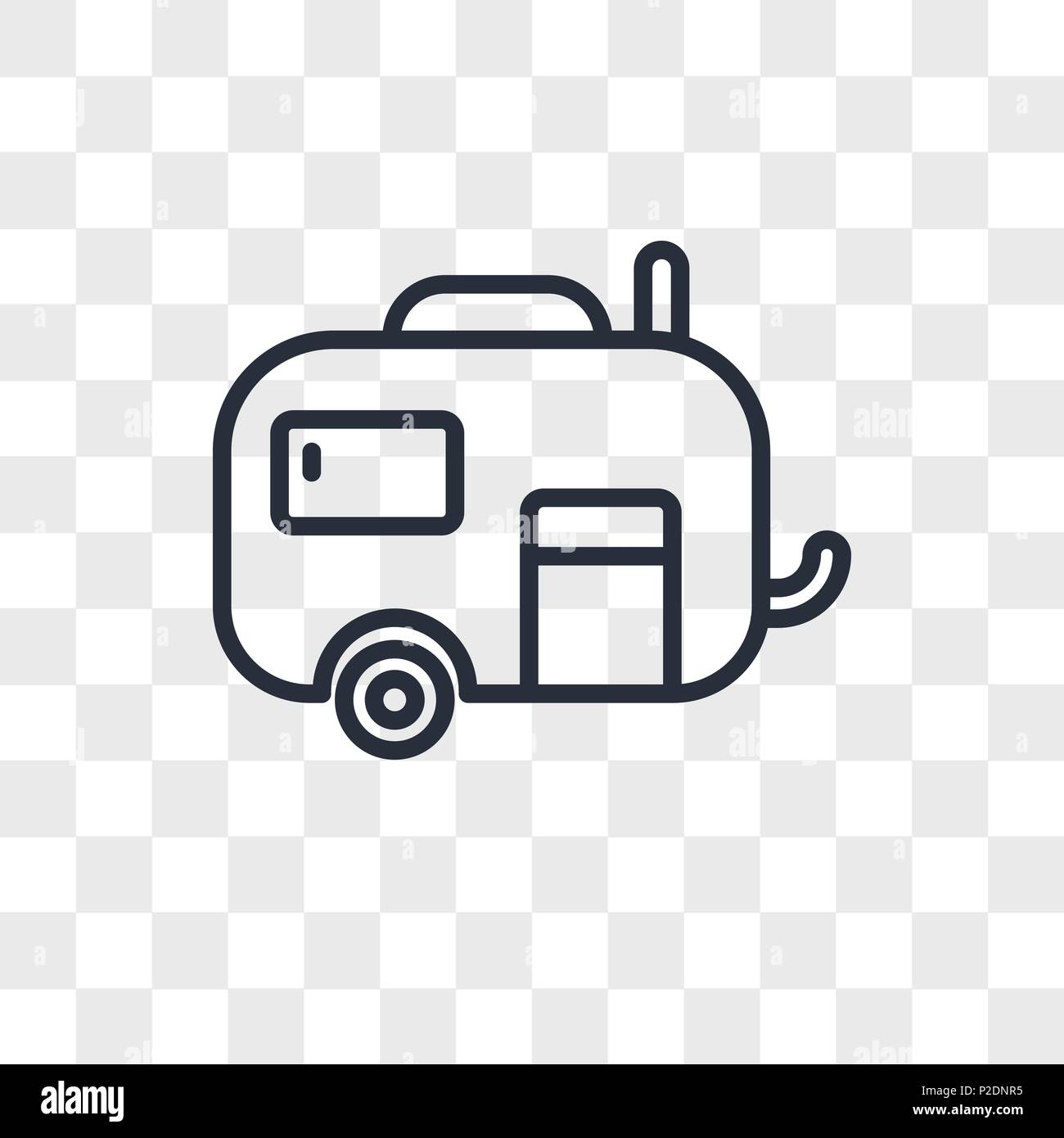 Caravan vector icon isolated on transparent background, Caravan logo ...