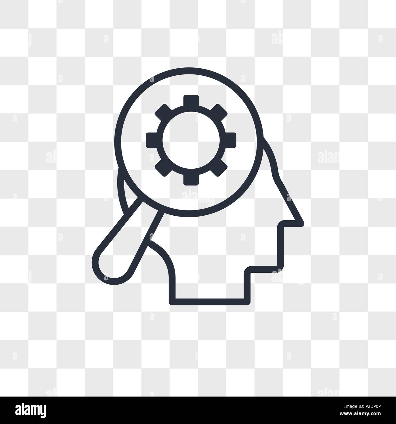 Cognitive vector icon isolated on transparent background, Cognitive ...