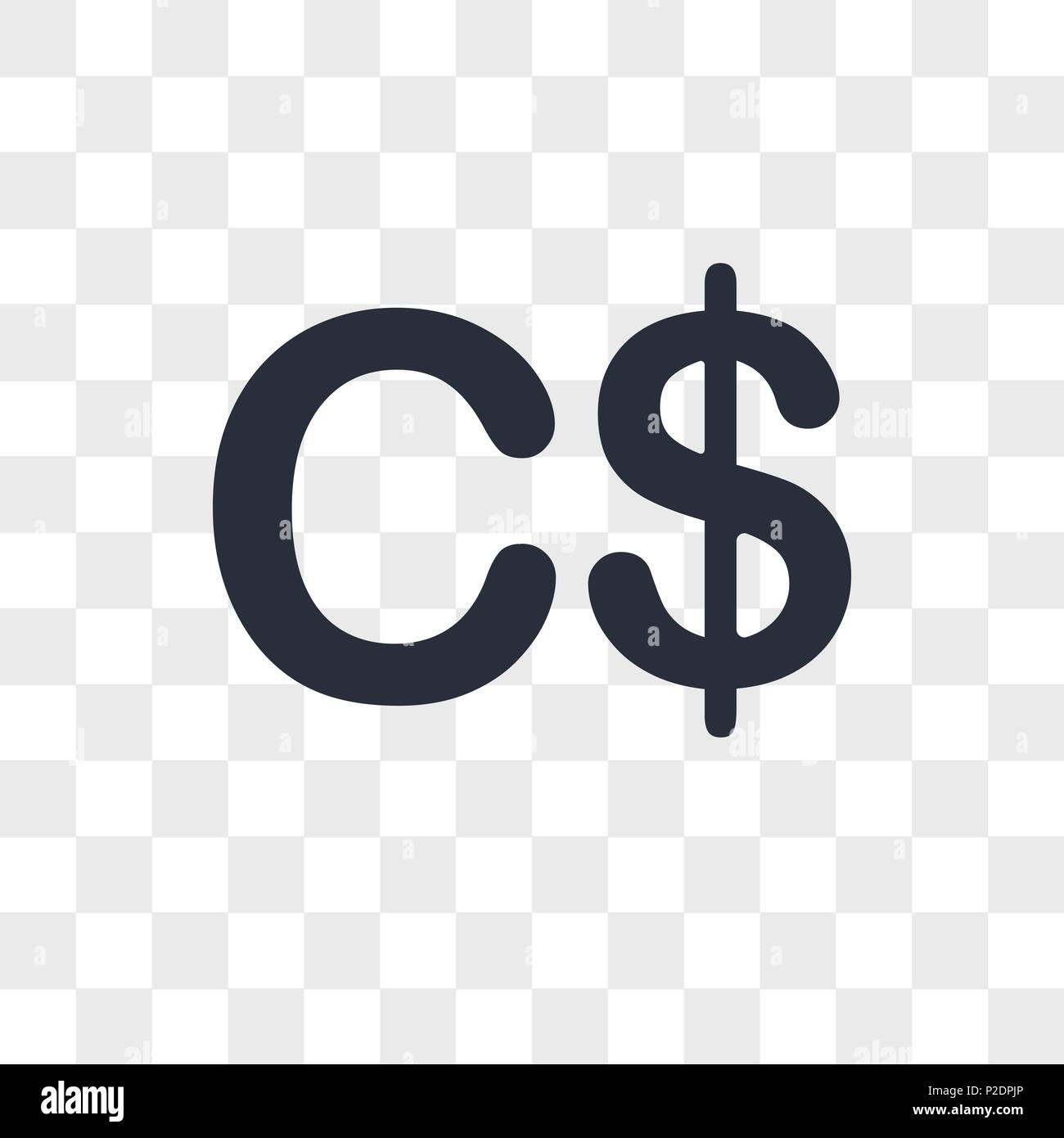 Canada currency vector icon isolated on transparent background, Canada ...