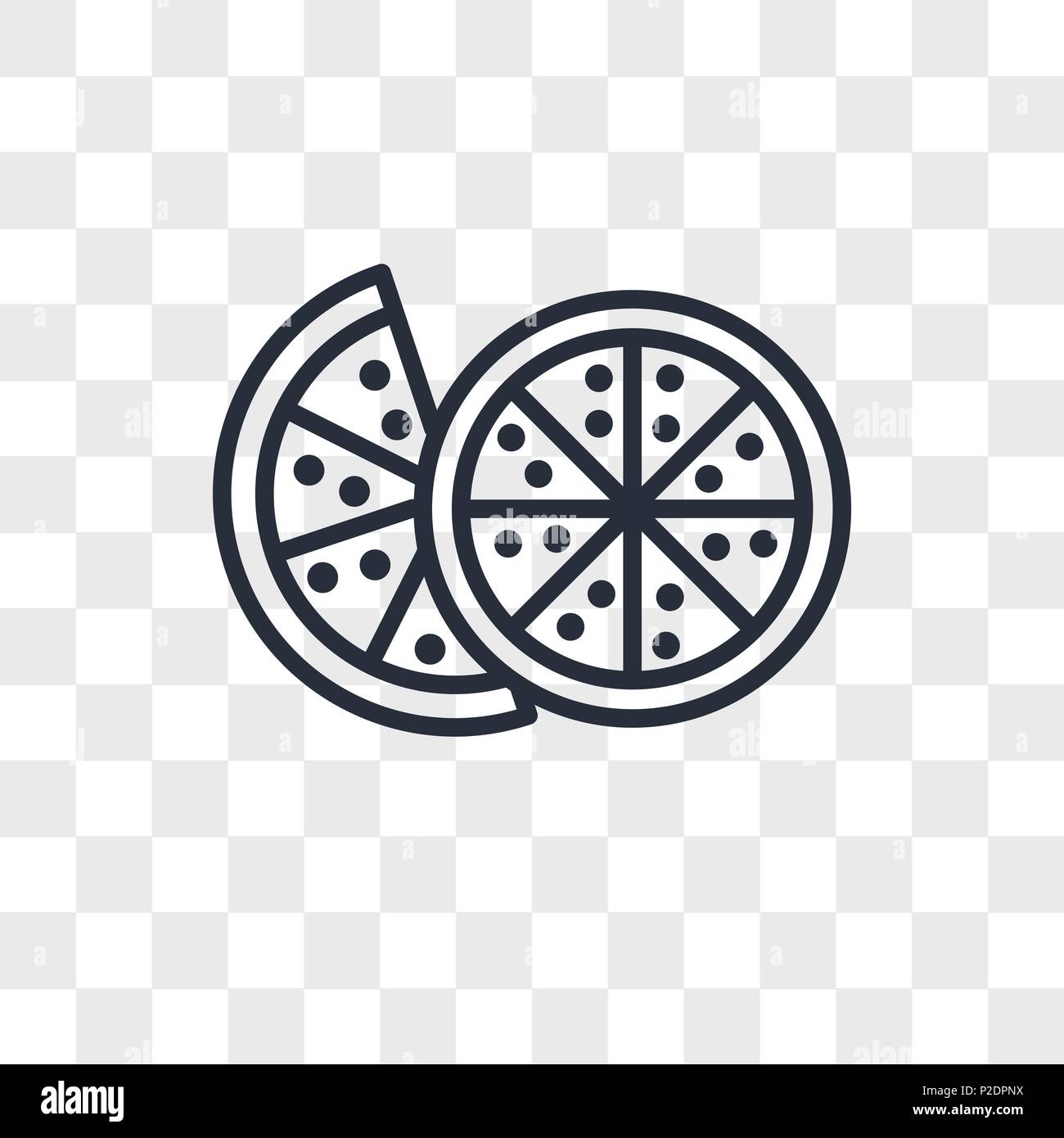Couple of half oranges vector icon isolated on transparent background ...