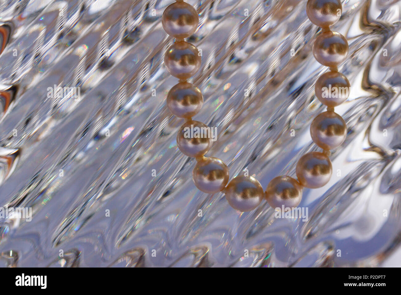 Macro abstract background of beautiful lead crystal glass with diagonal ...