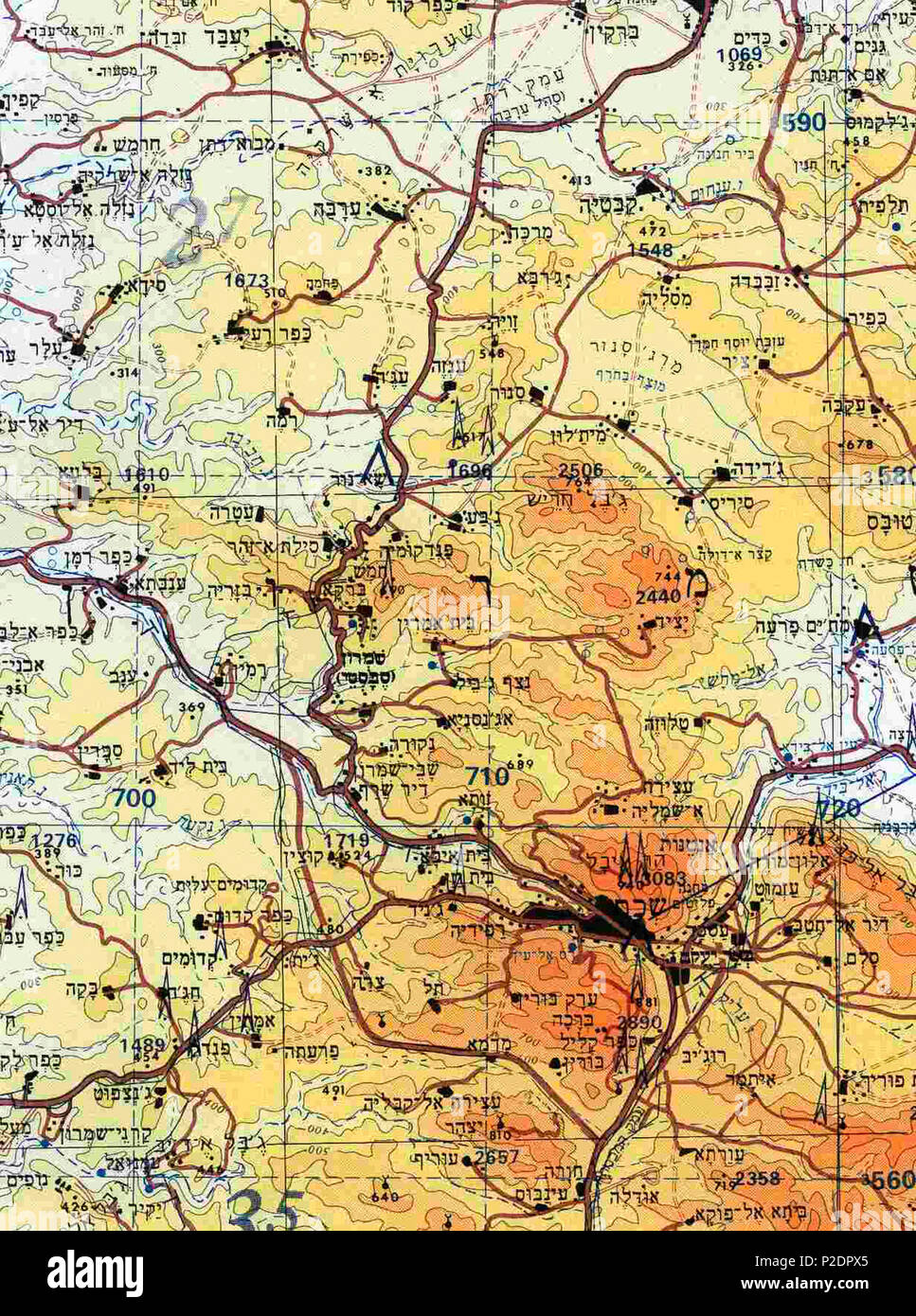 Map of the west bank hi-res stock photography and images - Alamy
