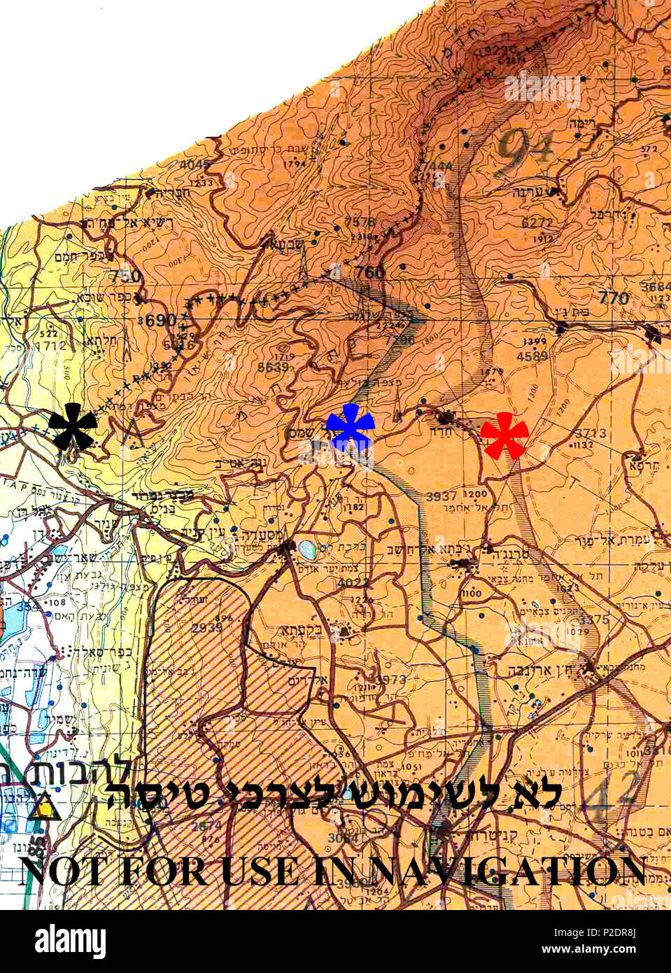 . English: Borders between Israel, Syria and Lebanon in Mount Hermon ...