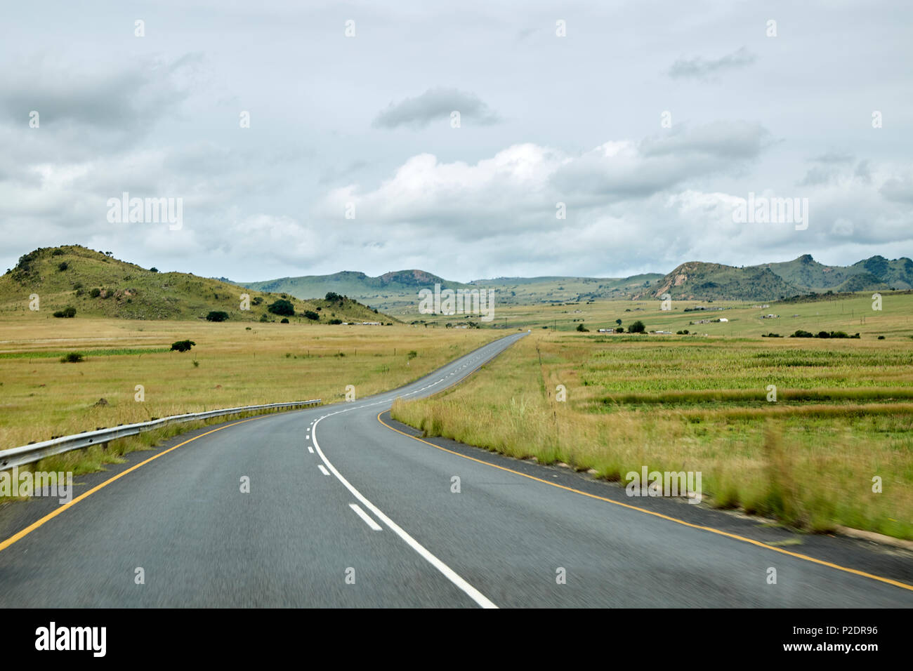Clear road through KwaZulu Natal South Africa Stock Photo - Alamy