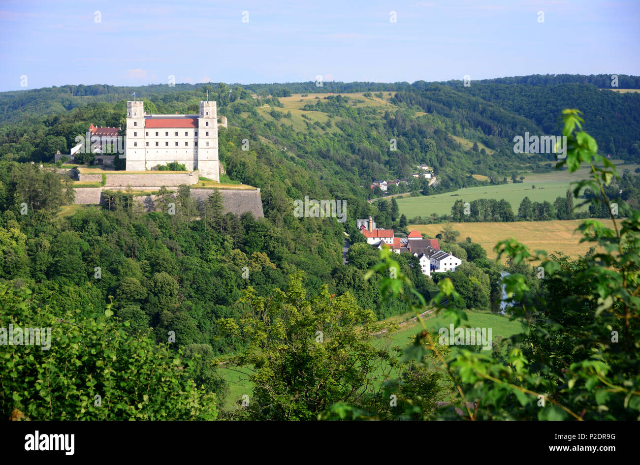 Willibaldsburg castle, Eichstaett, Altmuehltal valley, Upper Bavaria ...