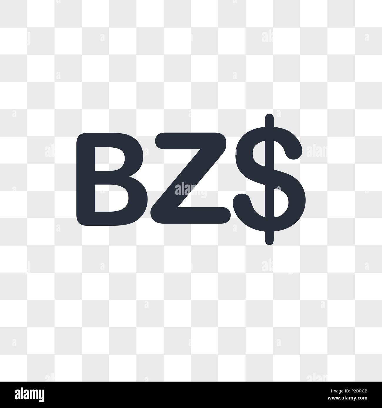 Belize currency vector icon isolated on transparent background, Belize ...