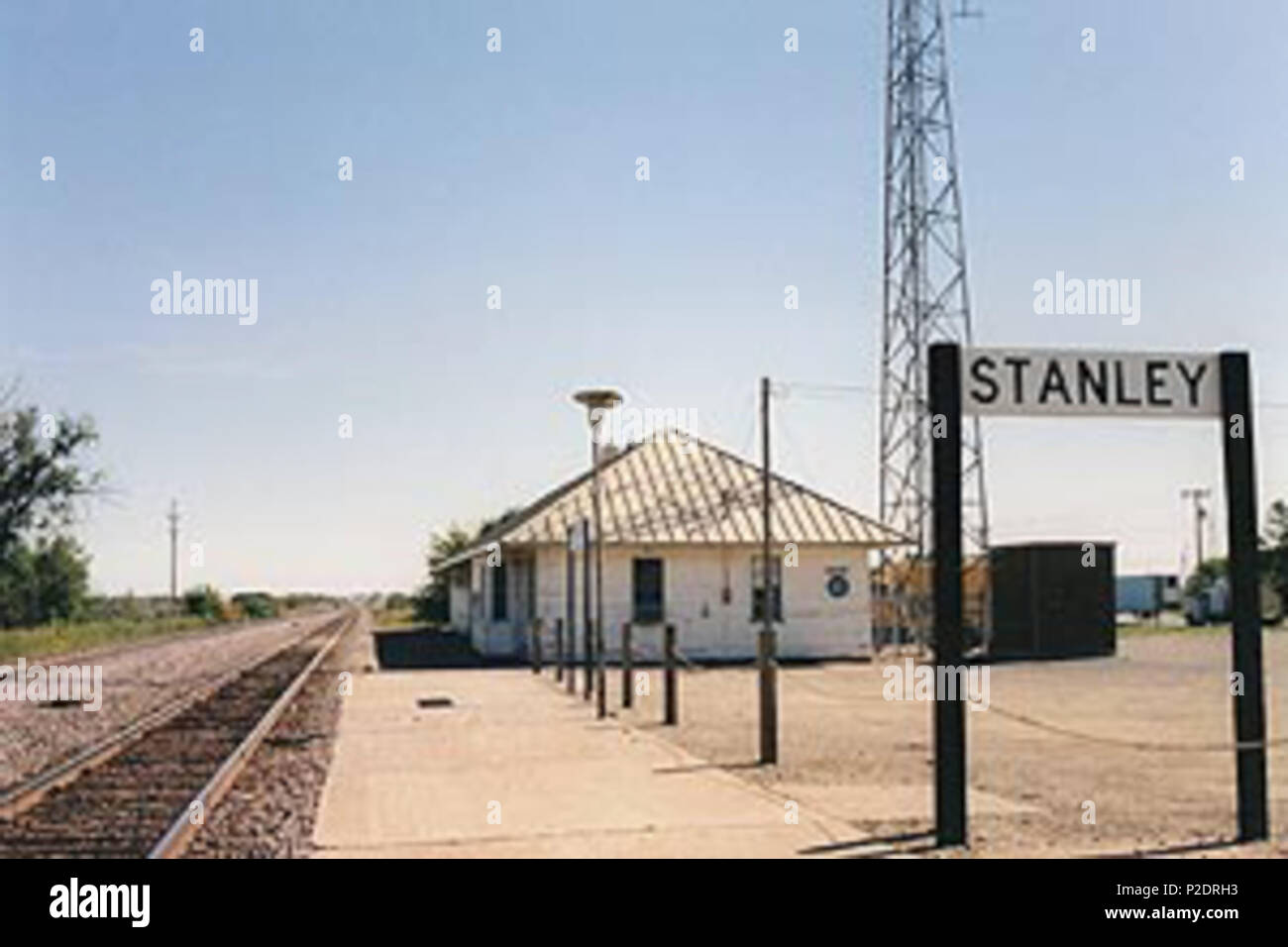 . English: Train station in Stanley, North Dakota, United States . 25 ...