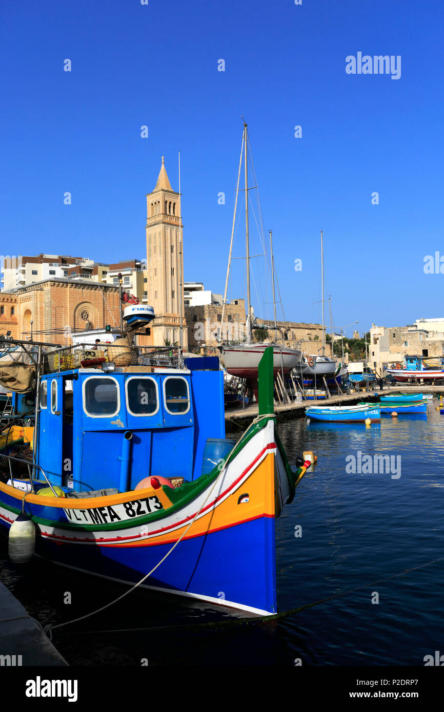 Marsaskala bay boats malta hi-res stock photography and images - Alamy
