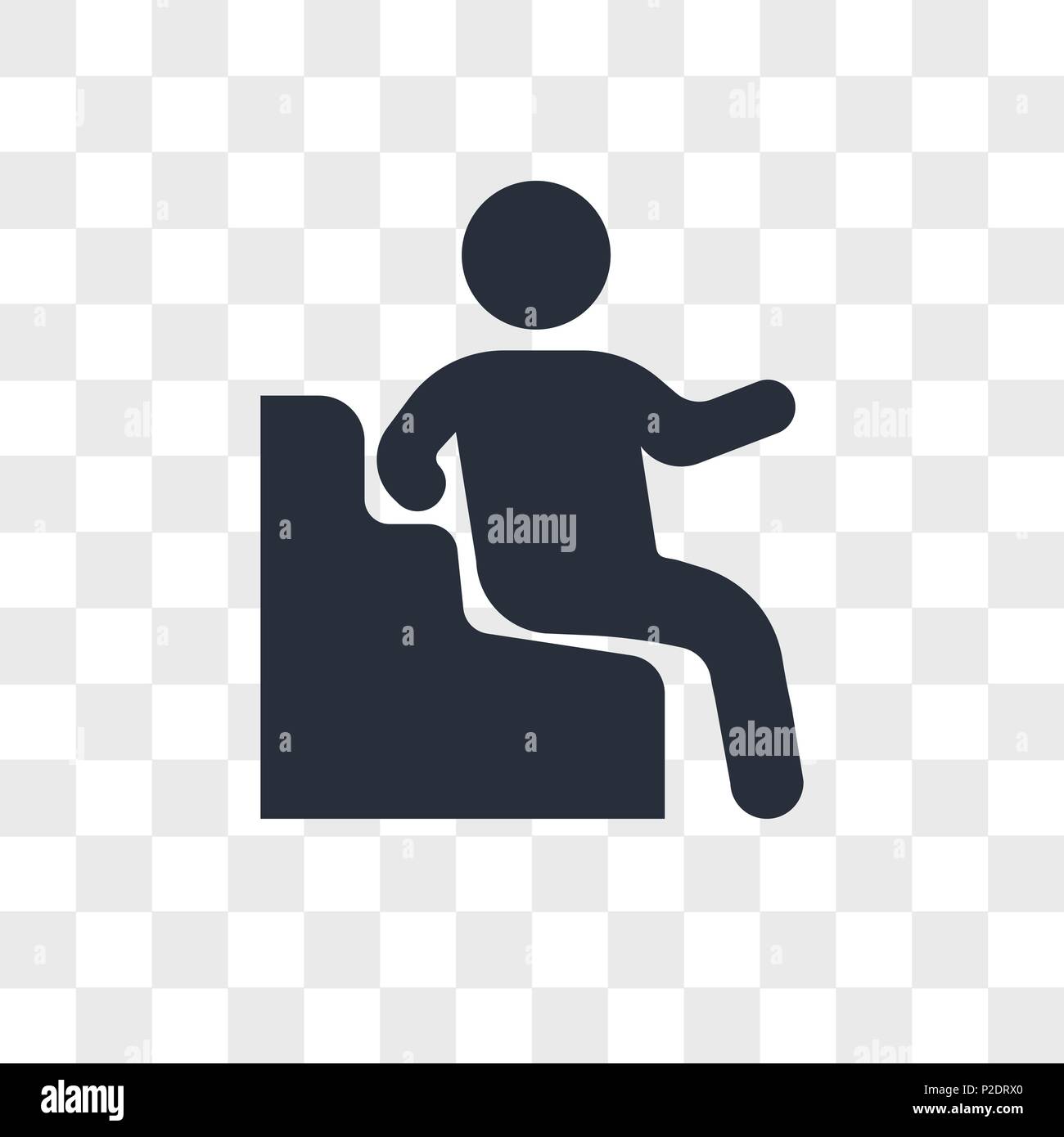 Sitting Down vector icon isolated on transparent background, Sitting ...
